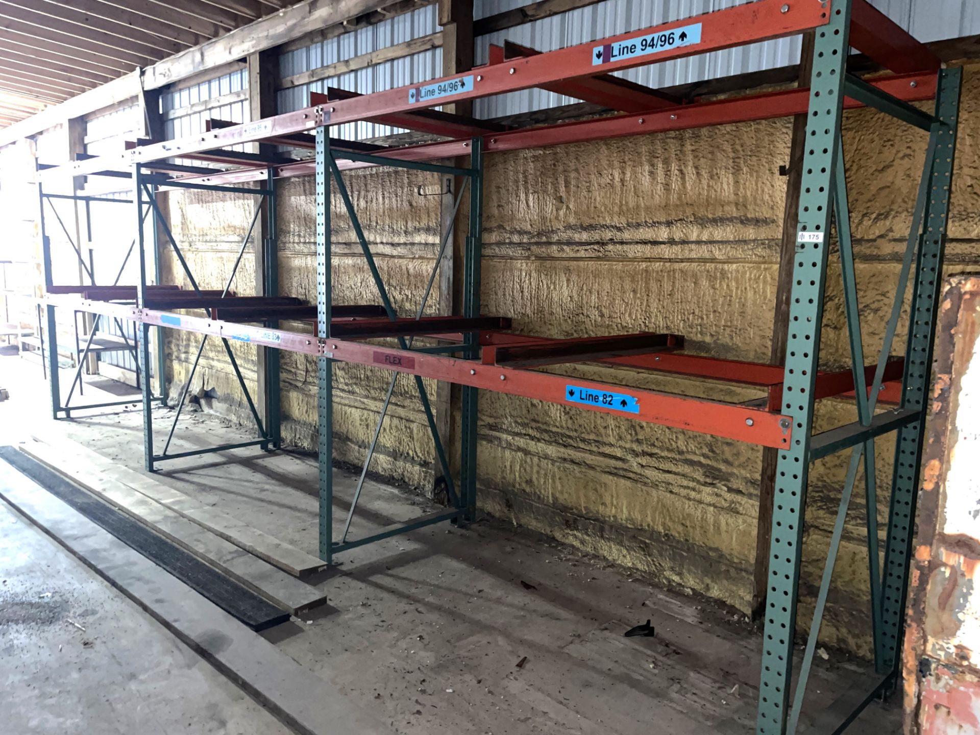 Bolt-On Pallet Racking, 3-Sections with Uprights and Crossbeams