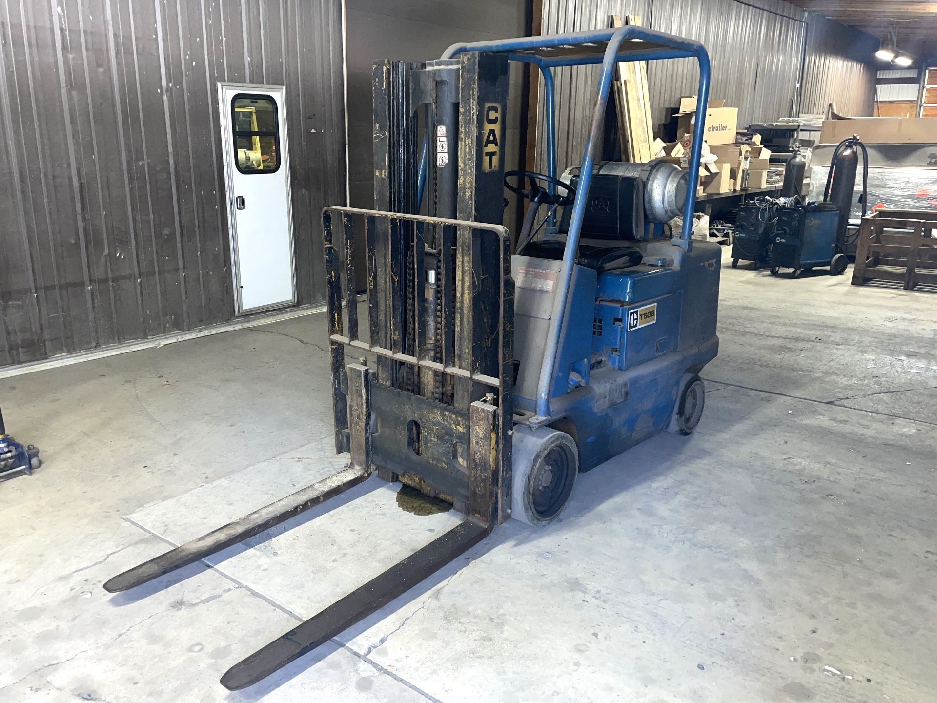 Caterpillar Mdl. T50B Fork Lift, LPG, 5000Lb Capacity, 156" Reach, 24 ...