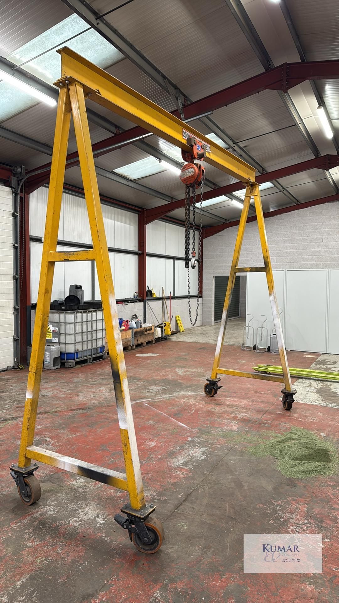 Make Unknown Mobile A Frame Gantry Crane Frame, SWL 2,000Kg with Chain ...