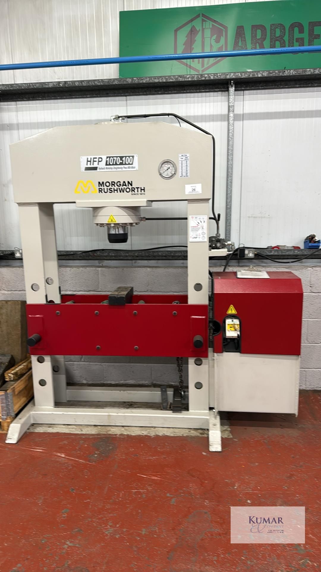 Morgan Rushworth HFP 1070-100, 100 Tonne Pressing CapacityHydraulic ...