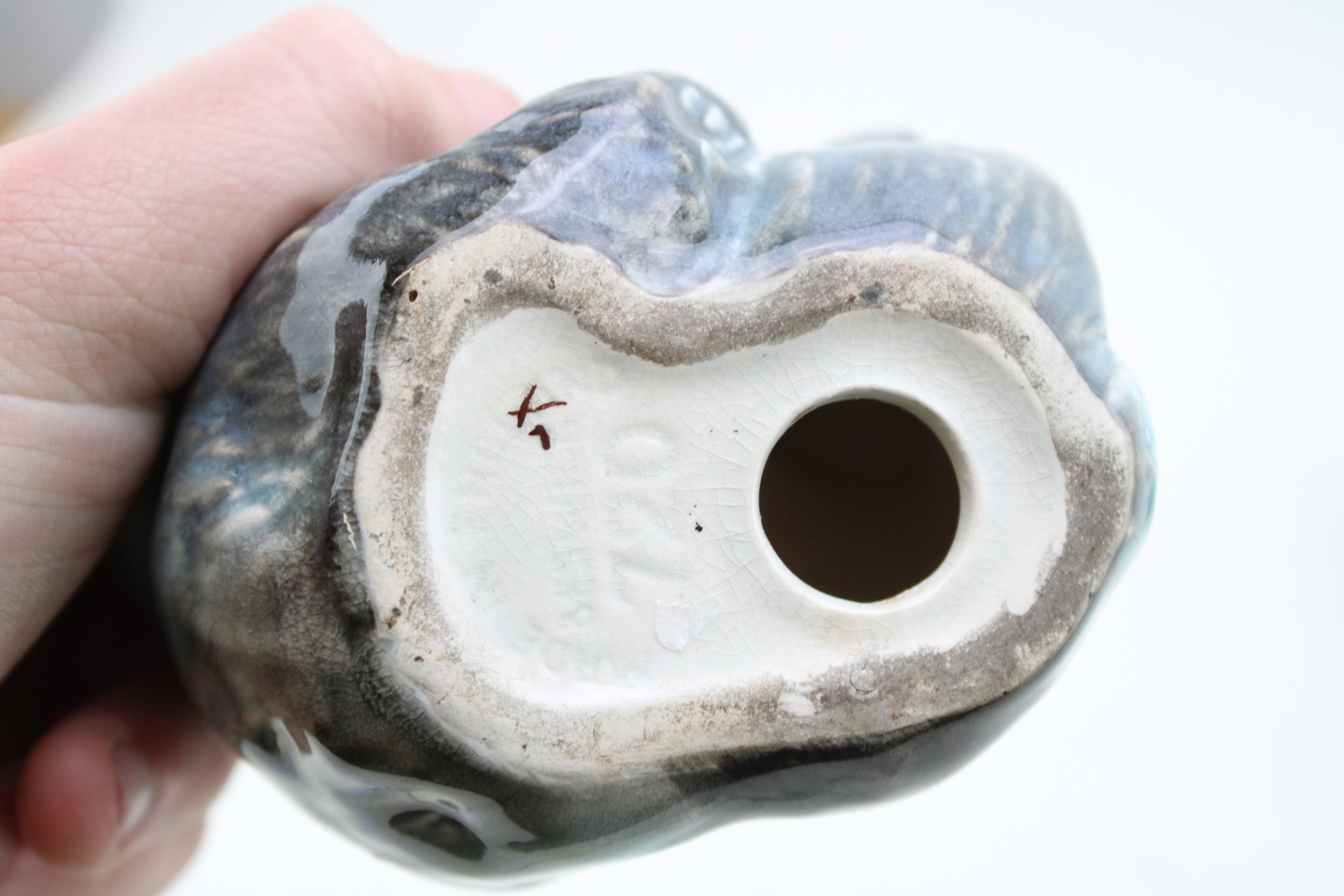A pair of blue Beswick panda bears, with a lollopy dog (3). In good ...