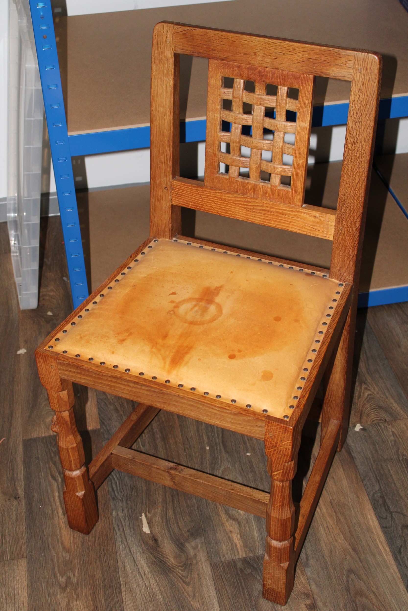 A Set of eight Robert "Mouseman" Thompson of Kilburn Oak Dining Chairs ...