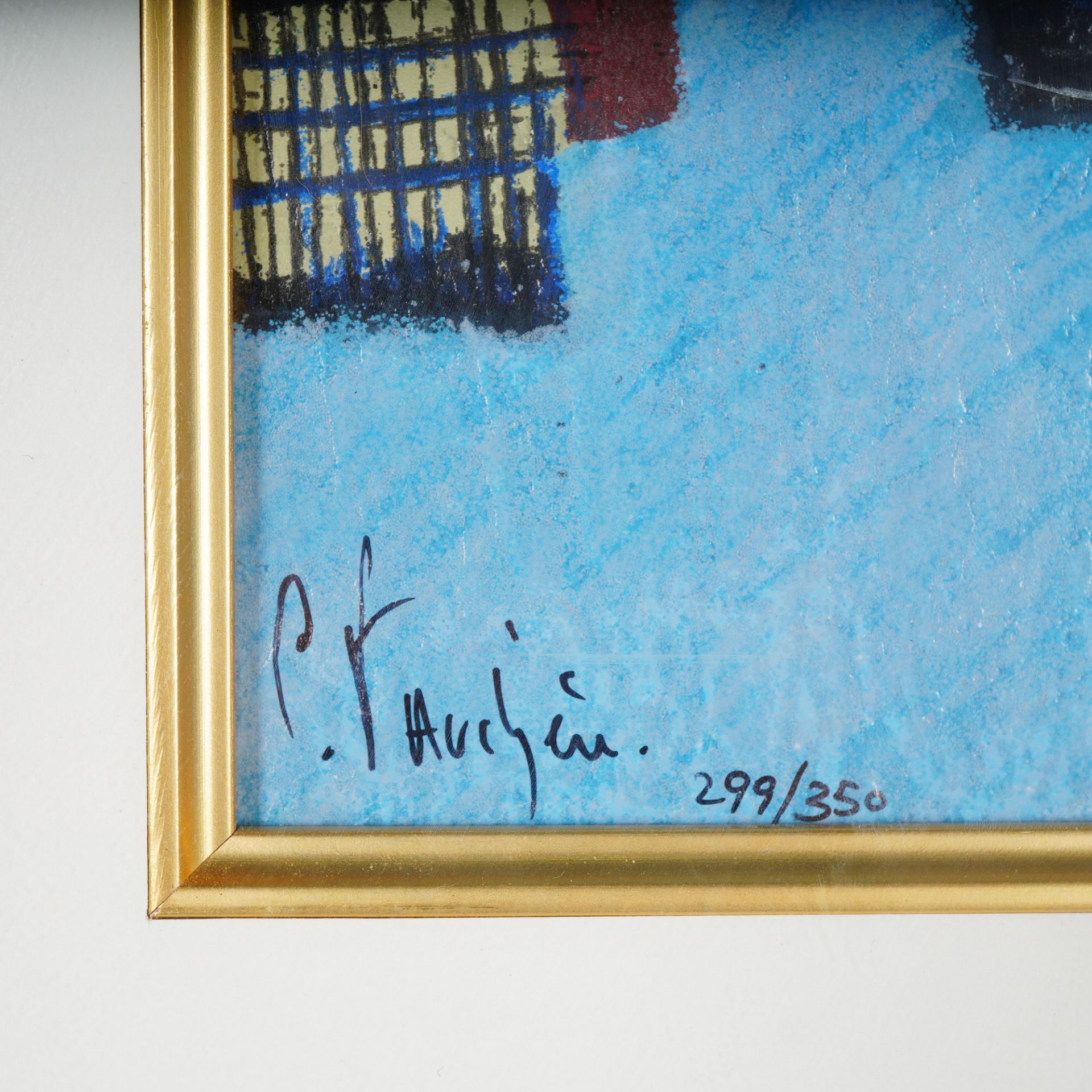 A limited-edition color serigraph on textured paper by French artist ...