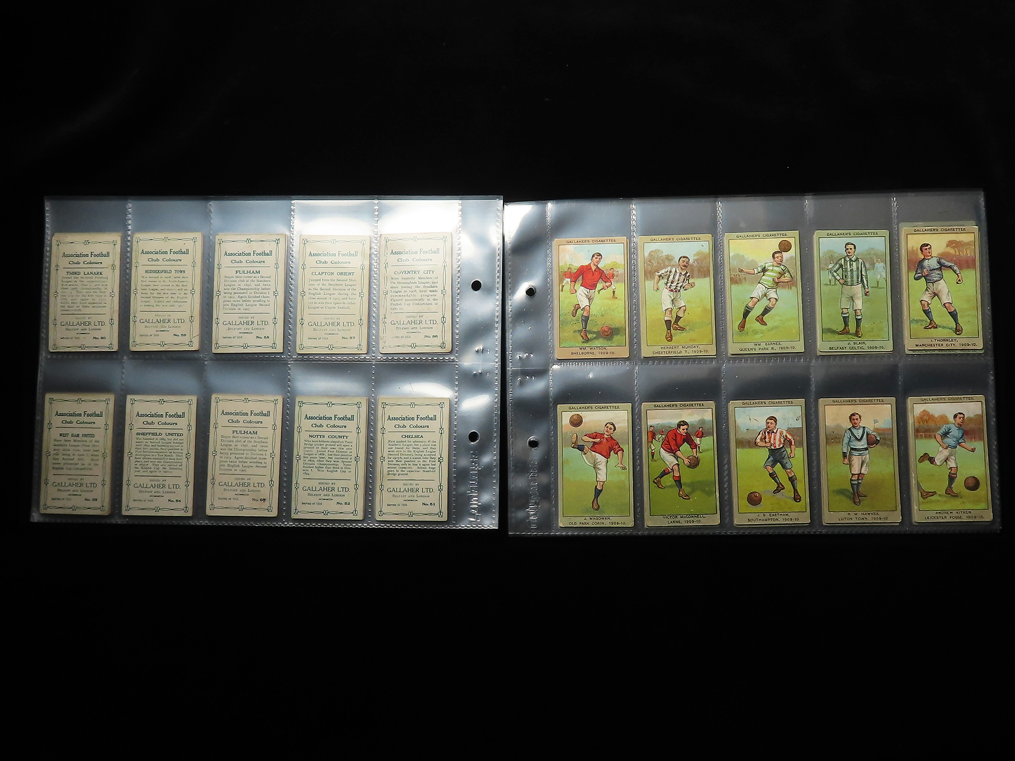 Gallaher - Association Football Club Colours, complete set in pages ...