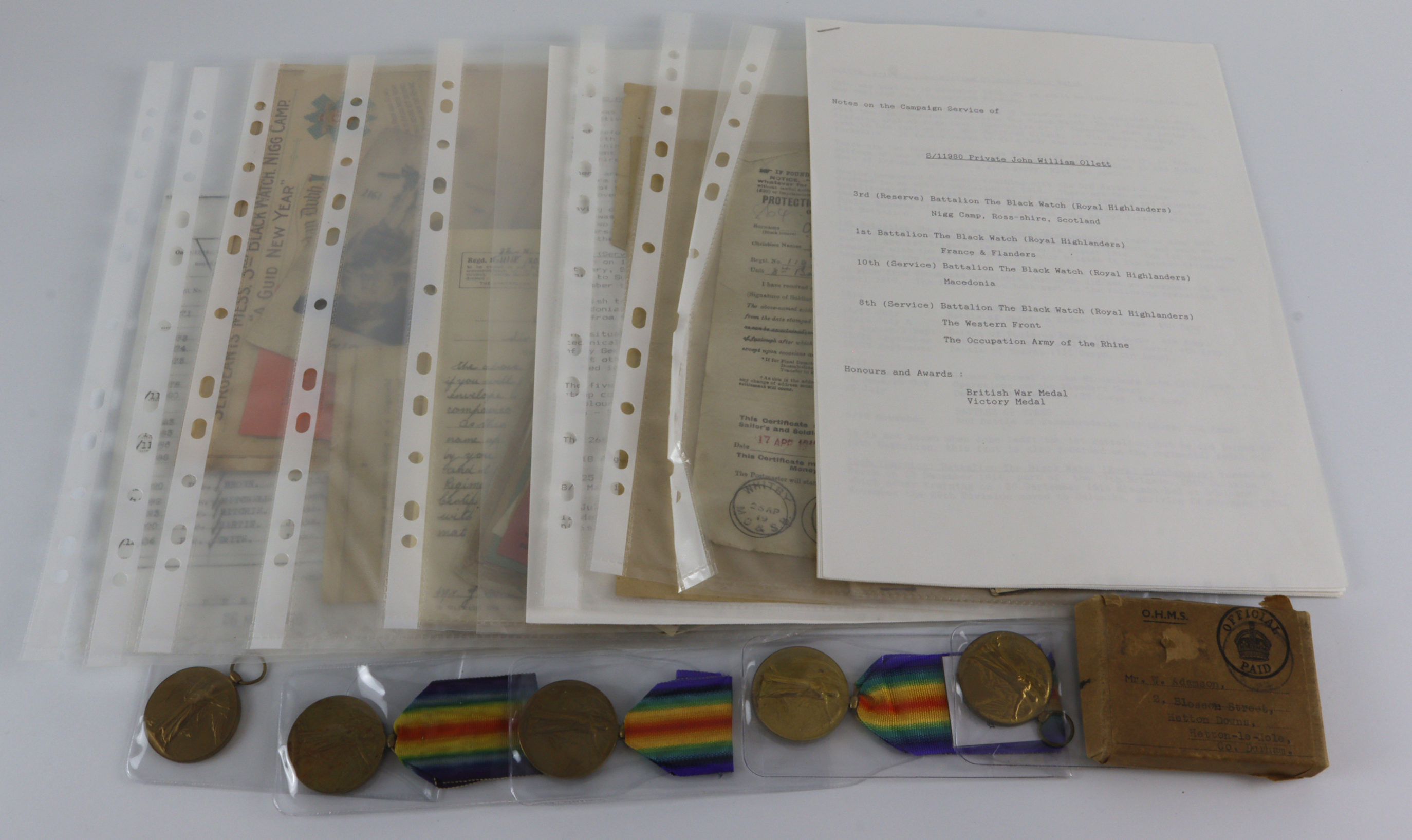 WW1 Victory Medals - (19-1321 Pte W Adamson Durh.L.I., with named WW2 ...