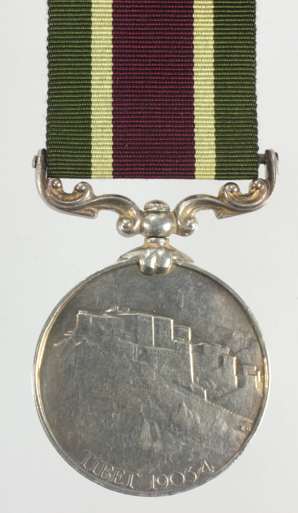 Tibet Medal 1905 EDVII in silver (2999 Sapper Murisami 12 Co 2d S & M)
