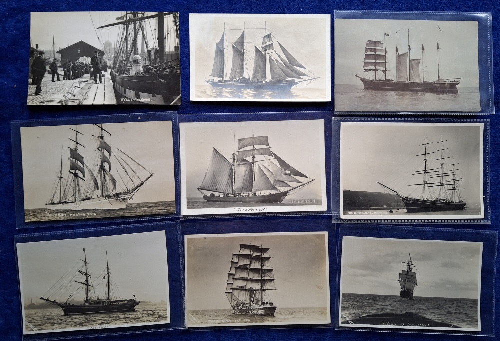Postcards, Shipping, 39 cards all RP featuring Sailing Ships, nearly ...