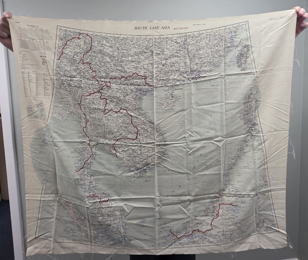 Ephemera, 'Silk' Ordnance Survey Map of South East Asia and Hong Kong ...
