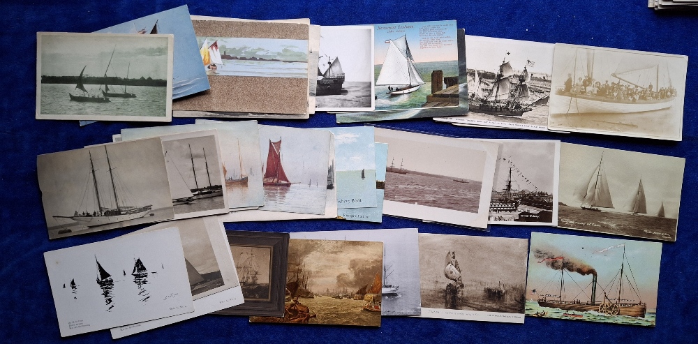 Postcards, Shipping, approx. 120 cards, mainly Sailing Ships, RP ...