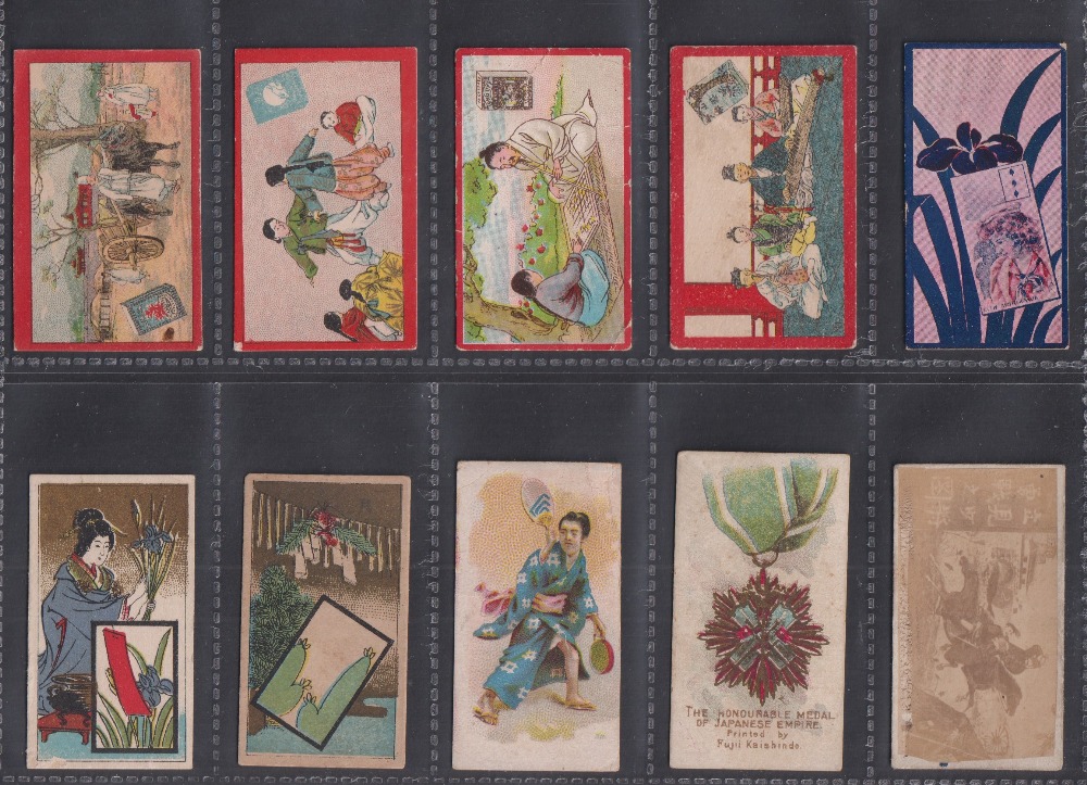 Cigarette cards, Japan, selection of 36 type cards, various sizes ...