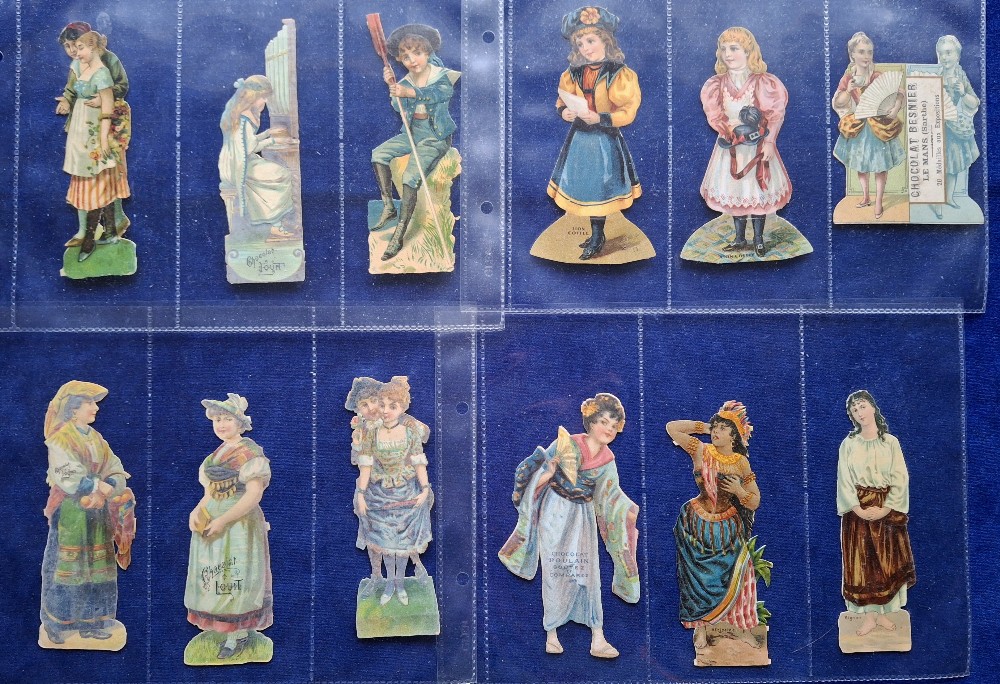 Trade cards, France, 24 Chromo shaped cut out cards mainly of Children ...