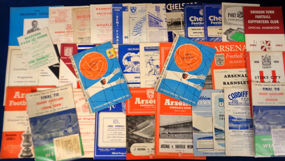 Football programmes, a collection of 35+ programmes 1950/60's including ...