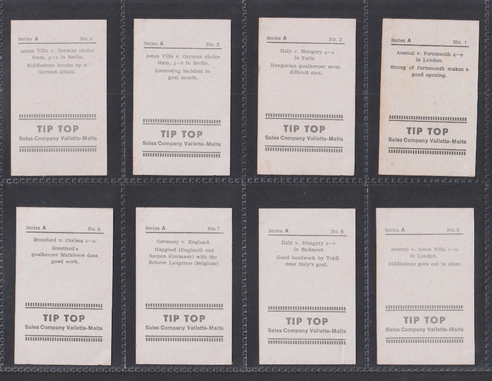Trade cards, Malta, Tip Top Sales Company, European Football Action ...