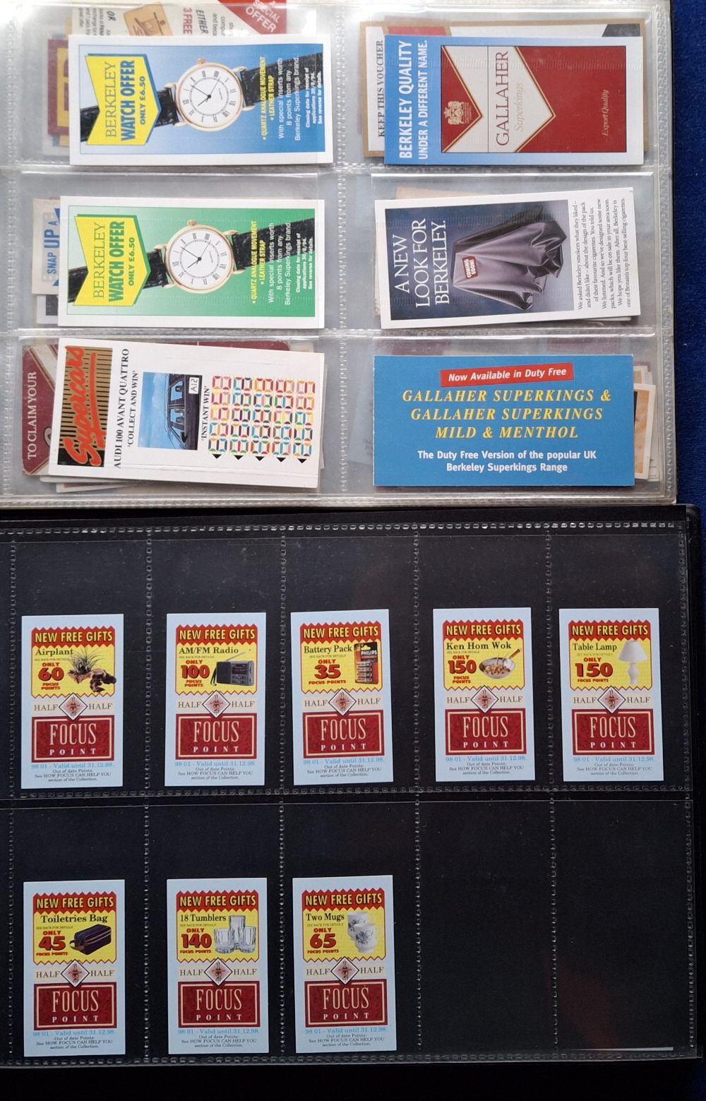 Tobacco inserts, large collection of Tobacco inserts, contained in two ...