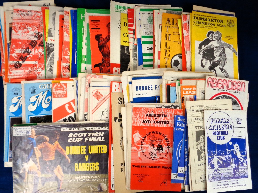 Football programmes, a collection of approx. 200, 1970's, Scottish ...