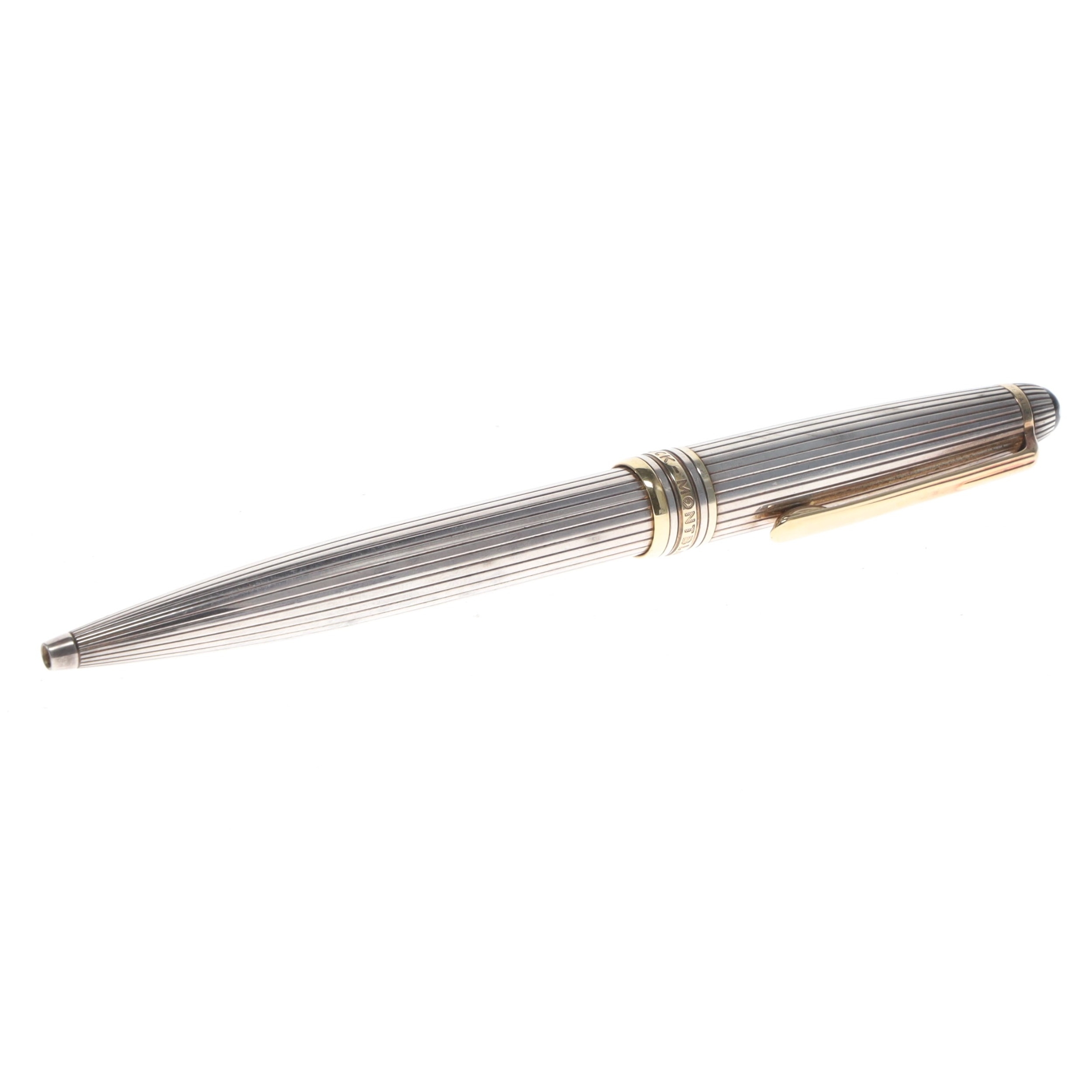 Montblanc - Meisterstuck Solitaire Sterling Silver Ballpoint Pen ...