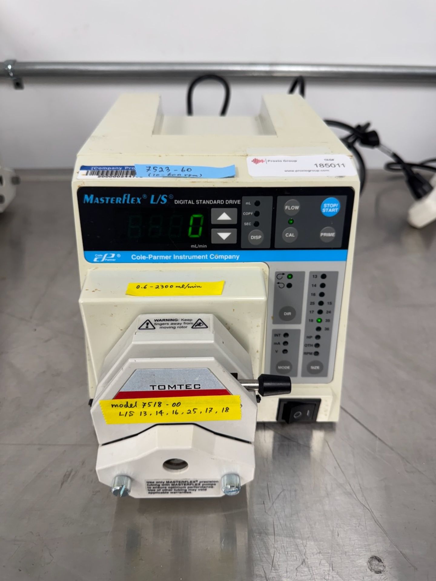 Masterflex L/S Peristaltic Pump Masterflex 752360 digital drive with ...