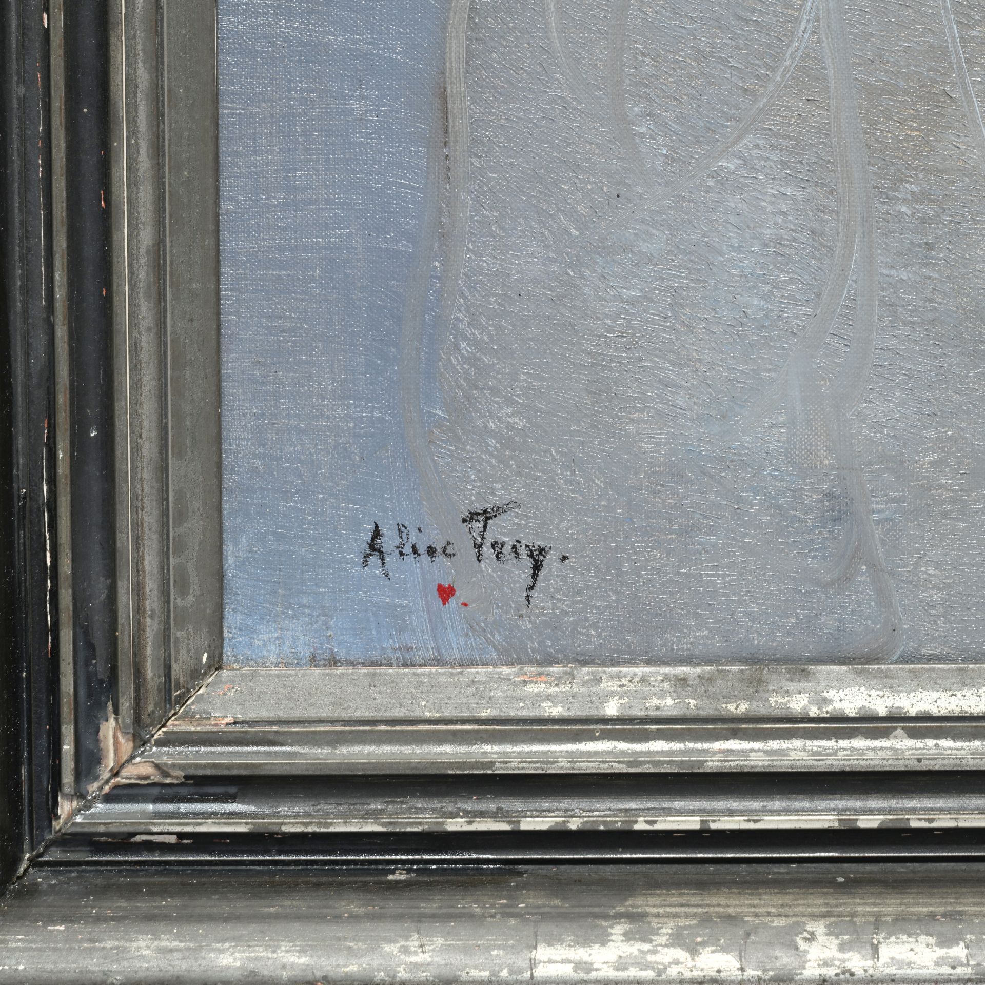 Alice FREY (1895-1981), oil on canvas Self-portrait with heart ...
