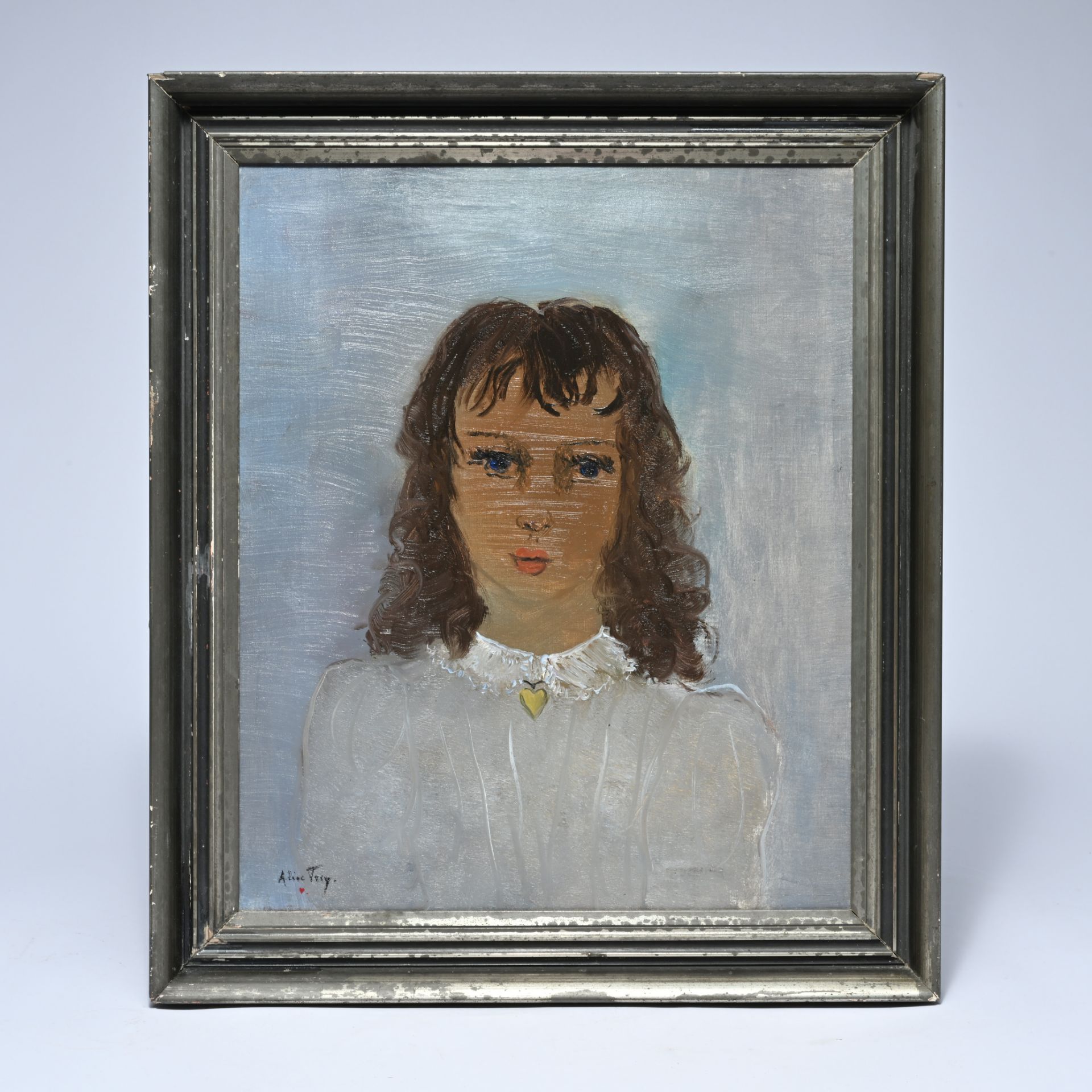 Alice FREY (1895-1981), oil on canvas Self-portrait with heart ...