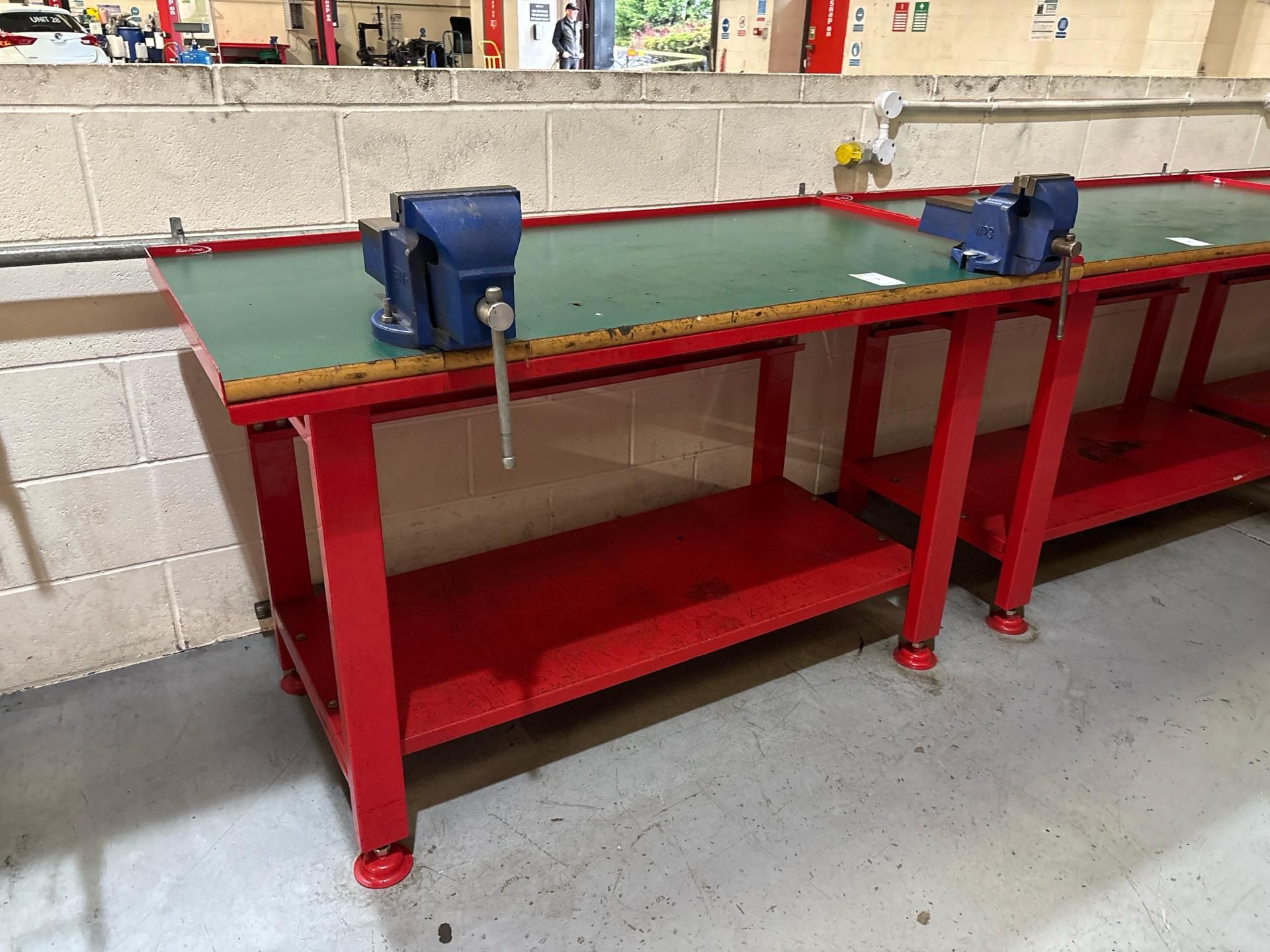 Metal Work bench with 2 vices Approximate Dimensions: Height - 90cm ...