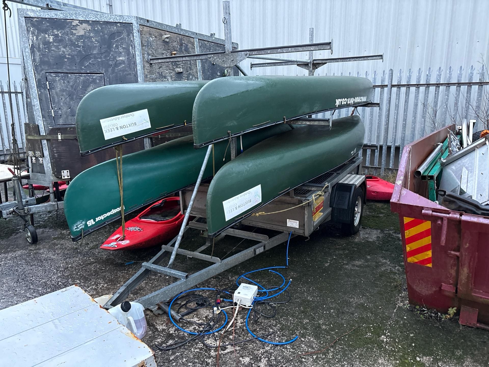 Bateson Trailer with Canoe Holder Note no canoes are included and these ...