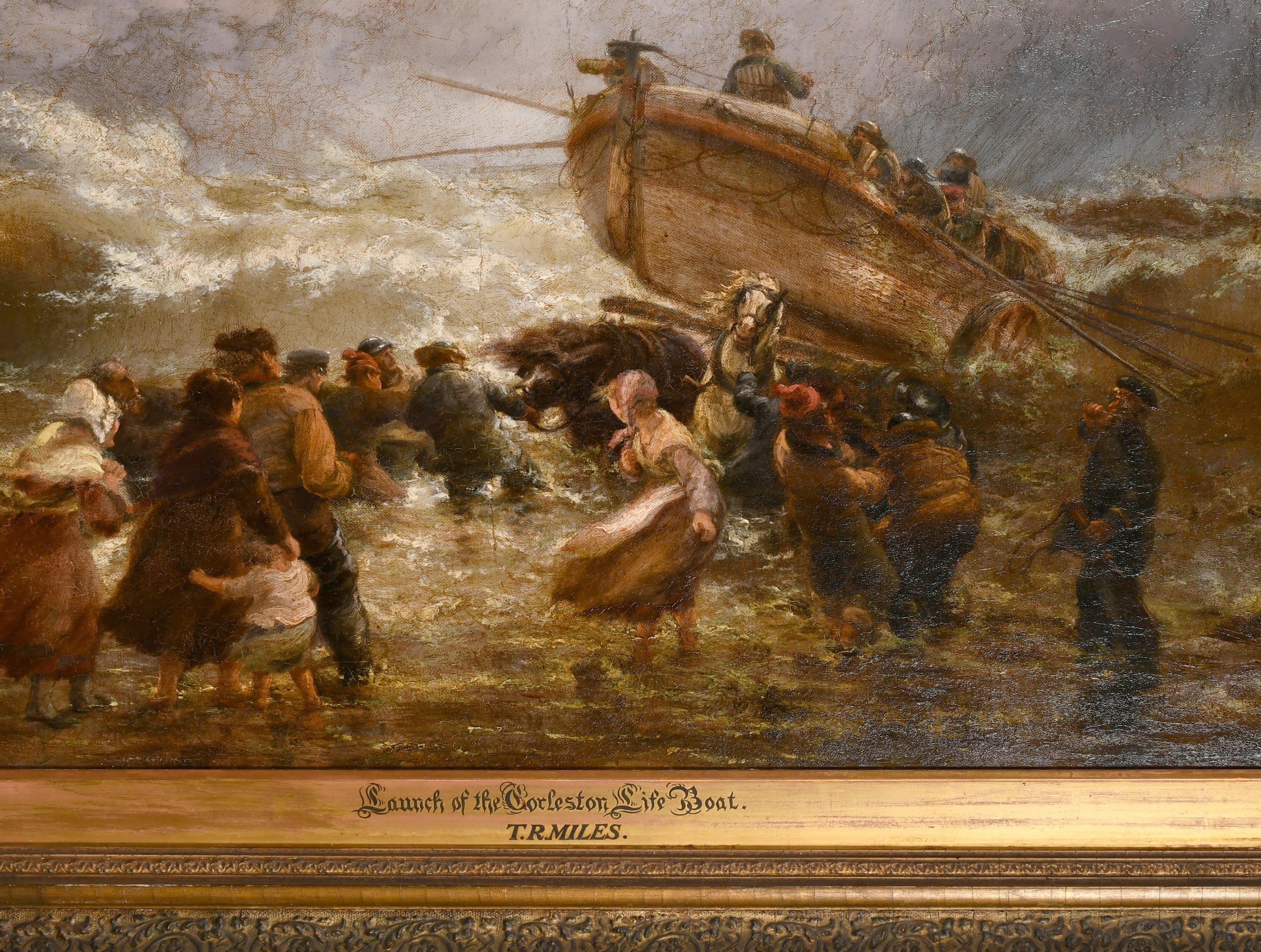 Thomas Rose Miles (1844-1916) British. "Launch of the Gorleston Life ...