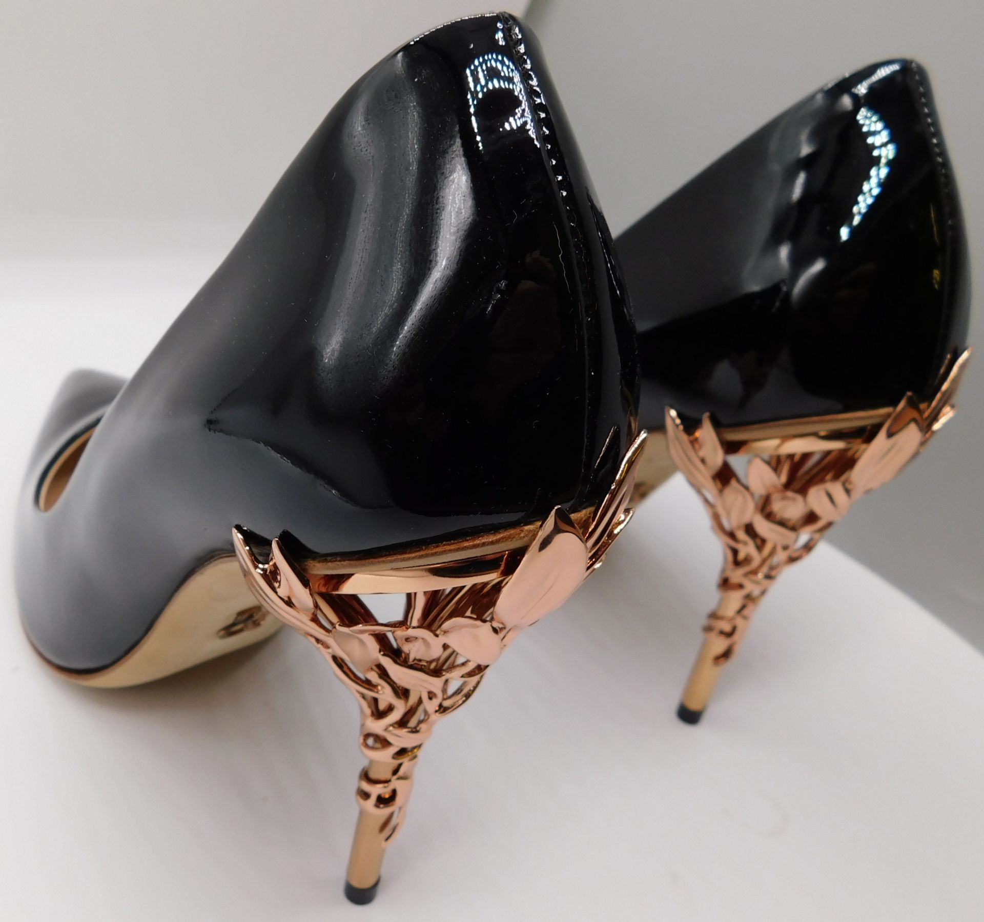 Pair of Ralph & Russo Eden Heel Pumps, Black/ Rose Gold, With Box ...