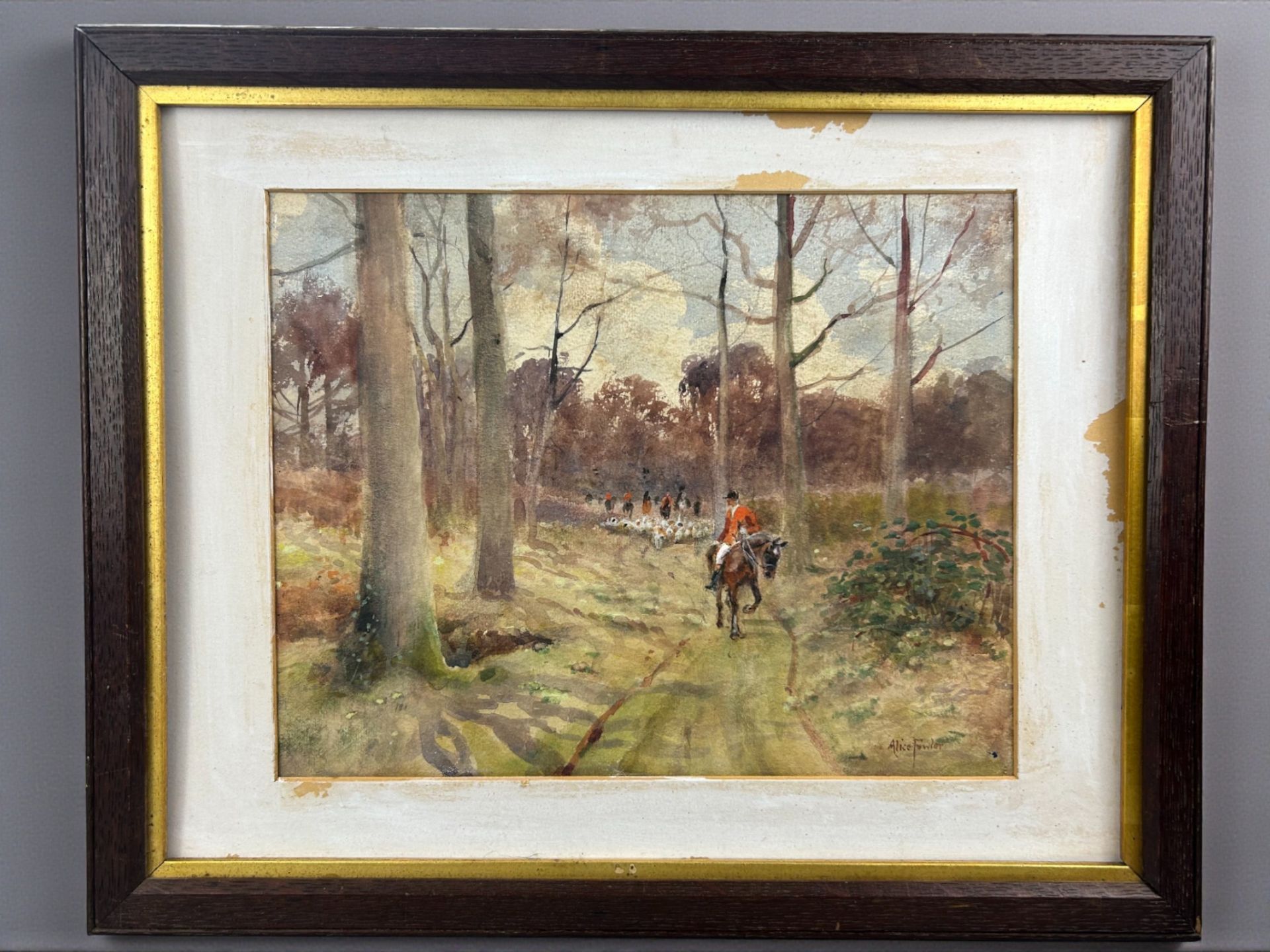 Framed watercolour by Alice Maud Fowler. Early Twentieth Century ...