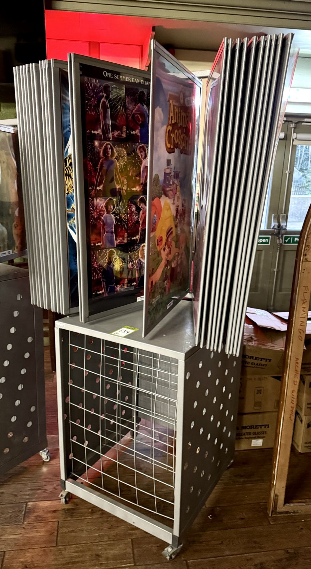 Mobile Poster Display and Storage Rack, with 24 double sided poster ...