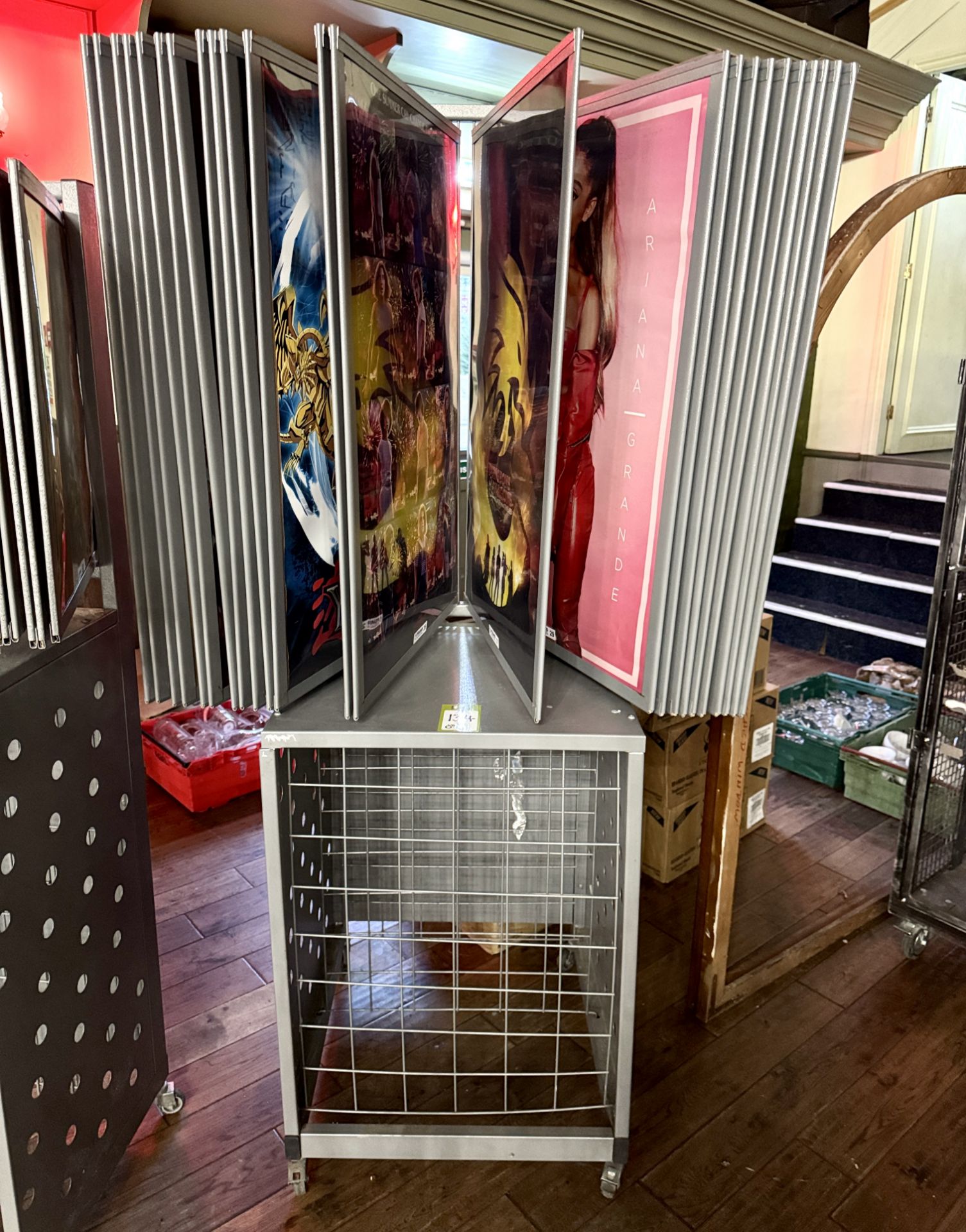Mobile Poster Display and Storage Rack, with 24 double sided poster ...