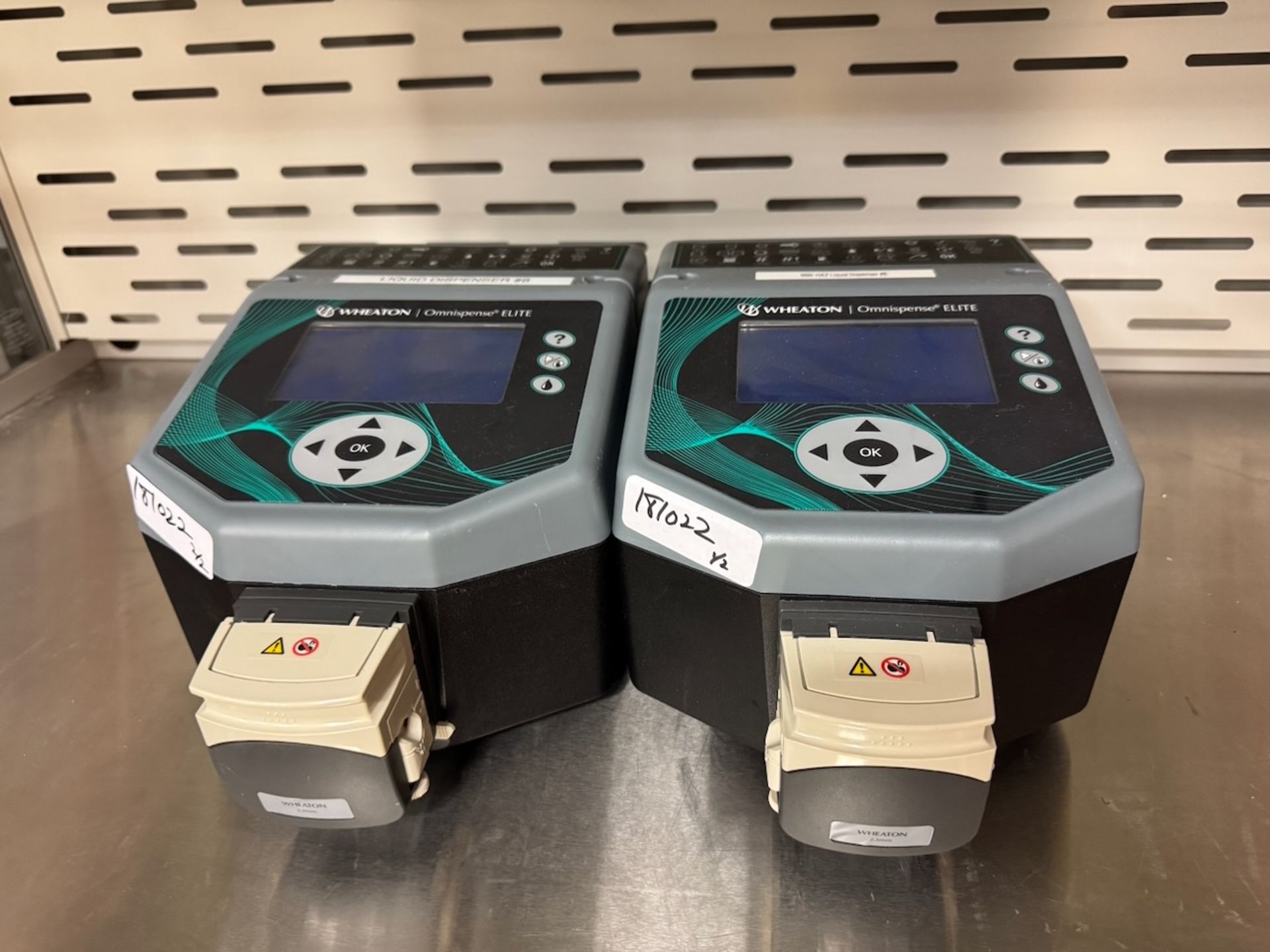 Wheaton digital peristaltic pumps, lot of two, model Omnispence elite ...