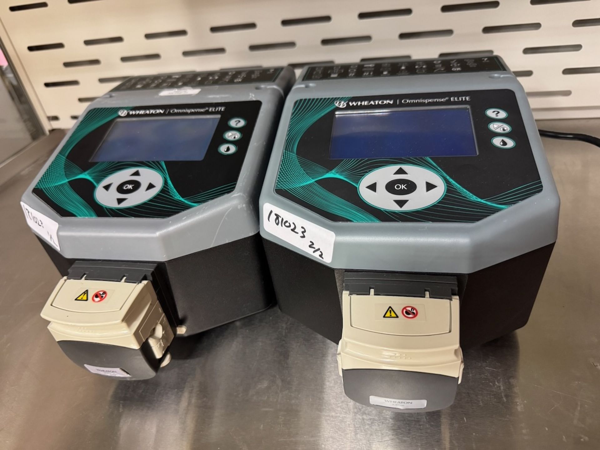 Wheaton digital peristaltic pumps, lot of two, model Omnispence elite ...