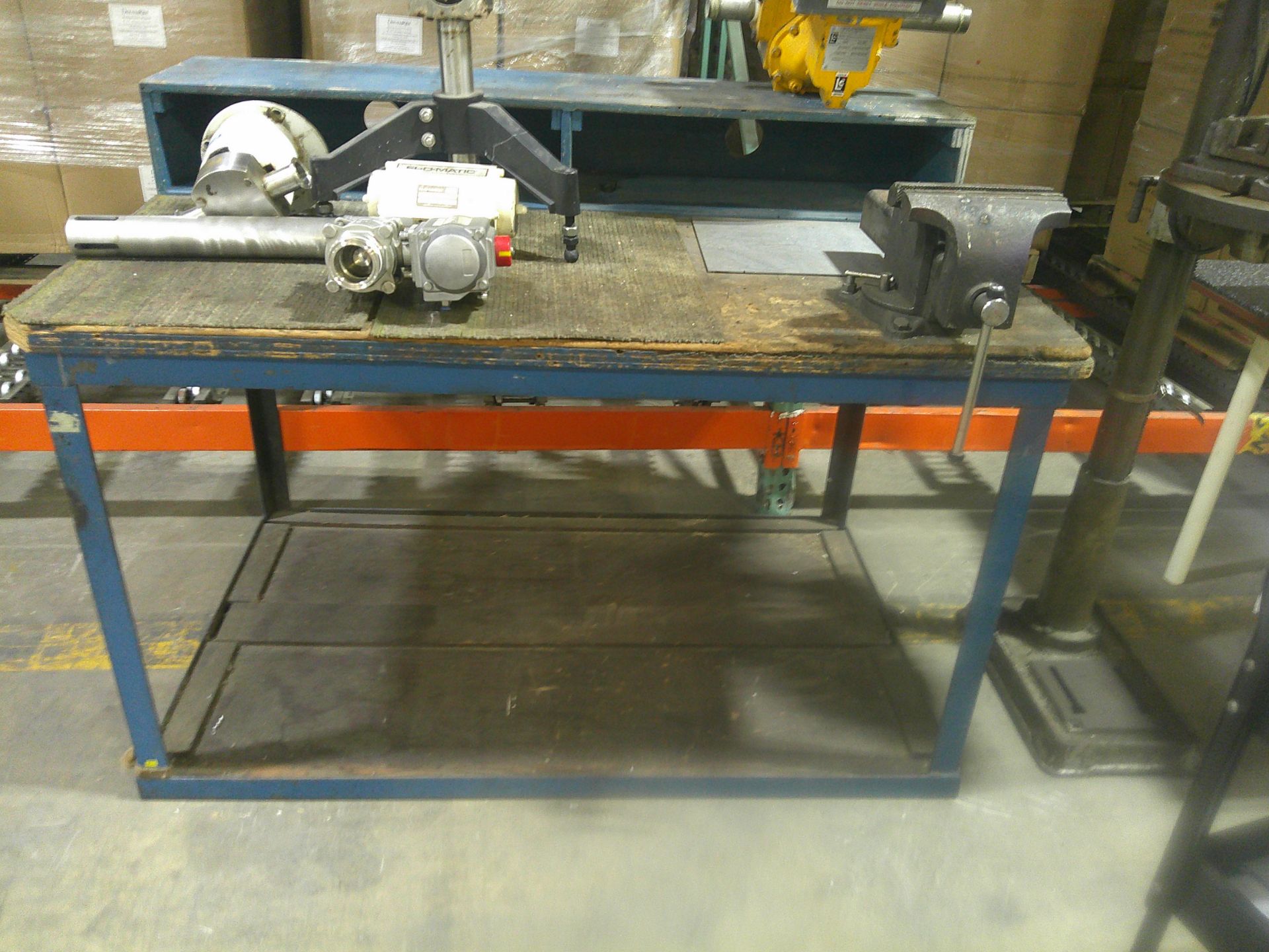 36" x 58" work bench with 8" visePotential Contamination — Buyer ...