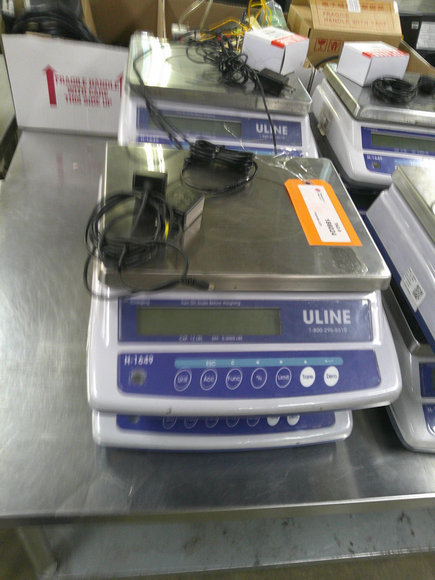 4 Uline Digital Scales, Model H-1649, 12 lb Capacity {REF:186024 ...
