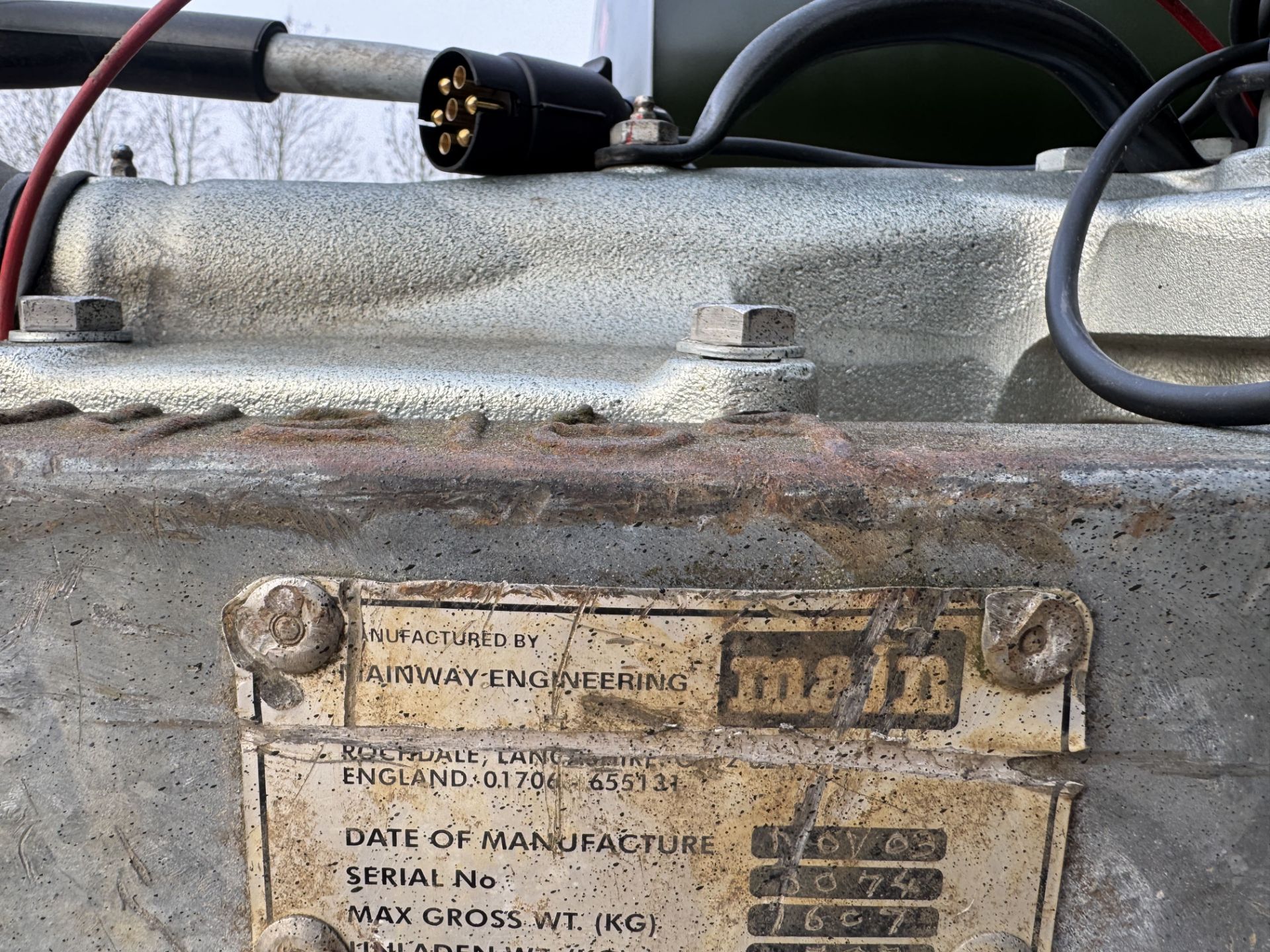 2003 Mainway Engineering 1,000L bunded single axle diesel bowser, with ...