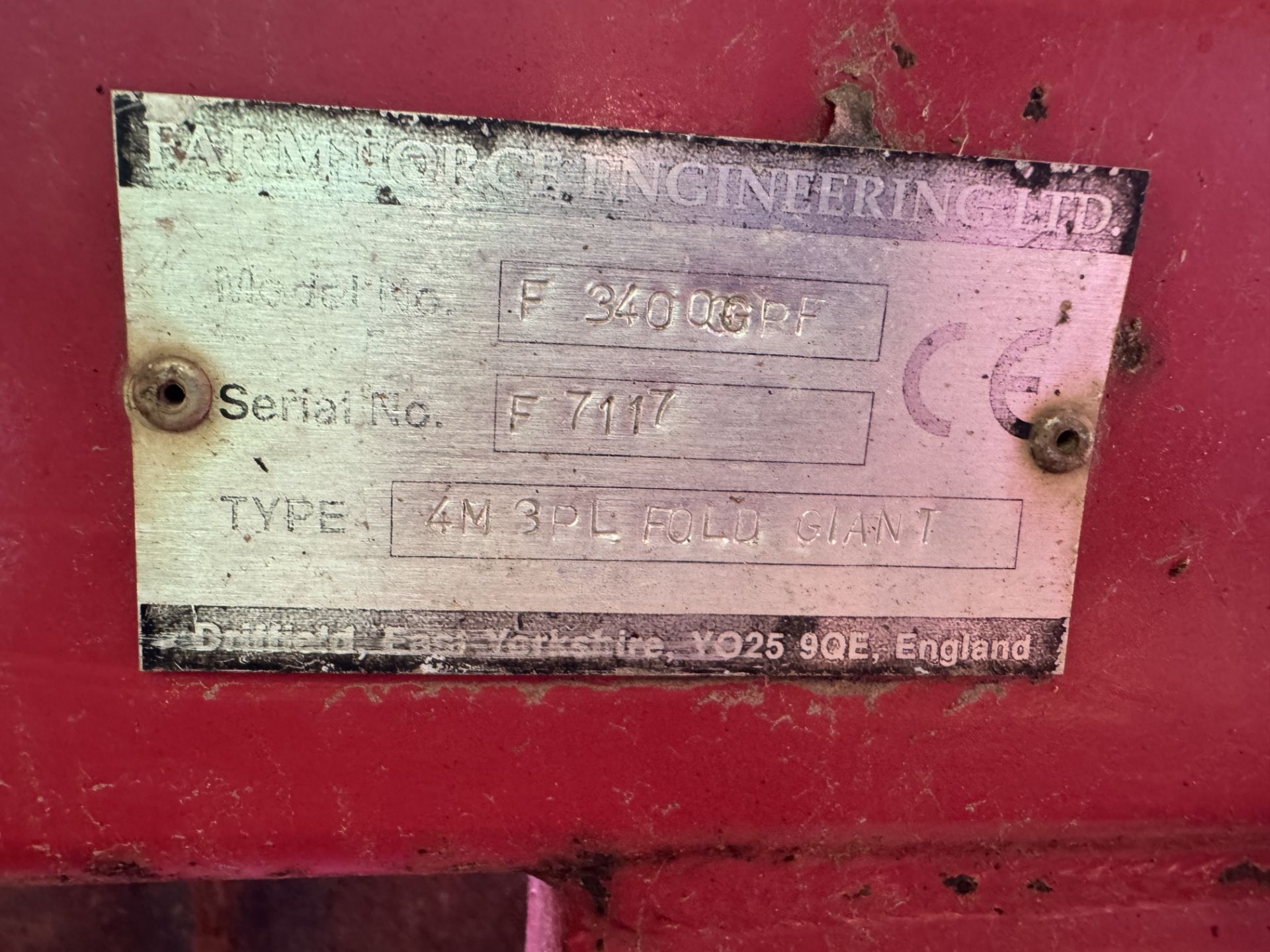 4m Farm Force hydraulic folding front press, with leading tines, type ...