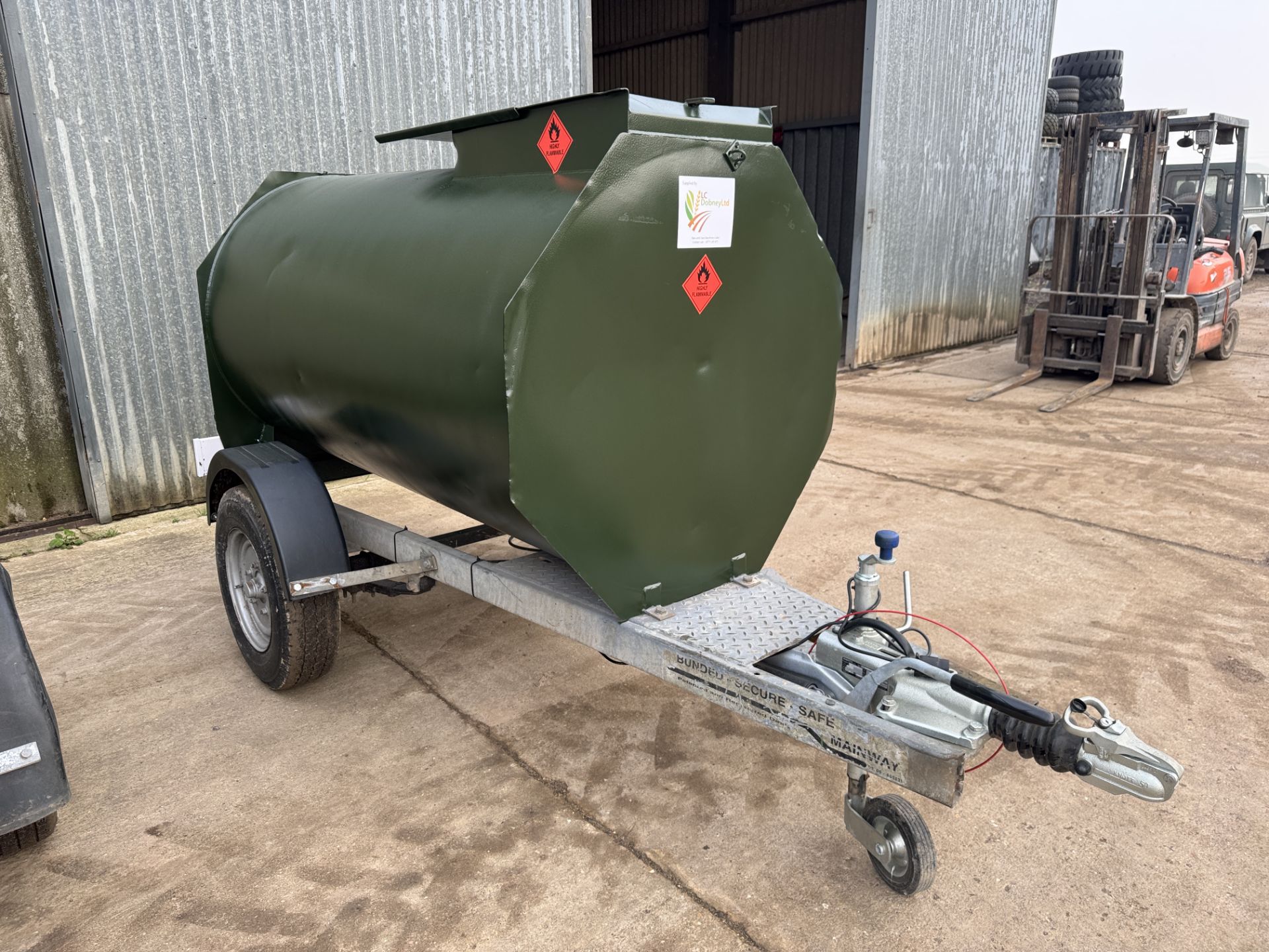 2003 Mainway Engineering 1,000L bunded single axle diesel bowser, with ...