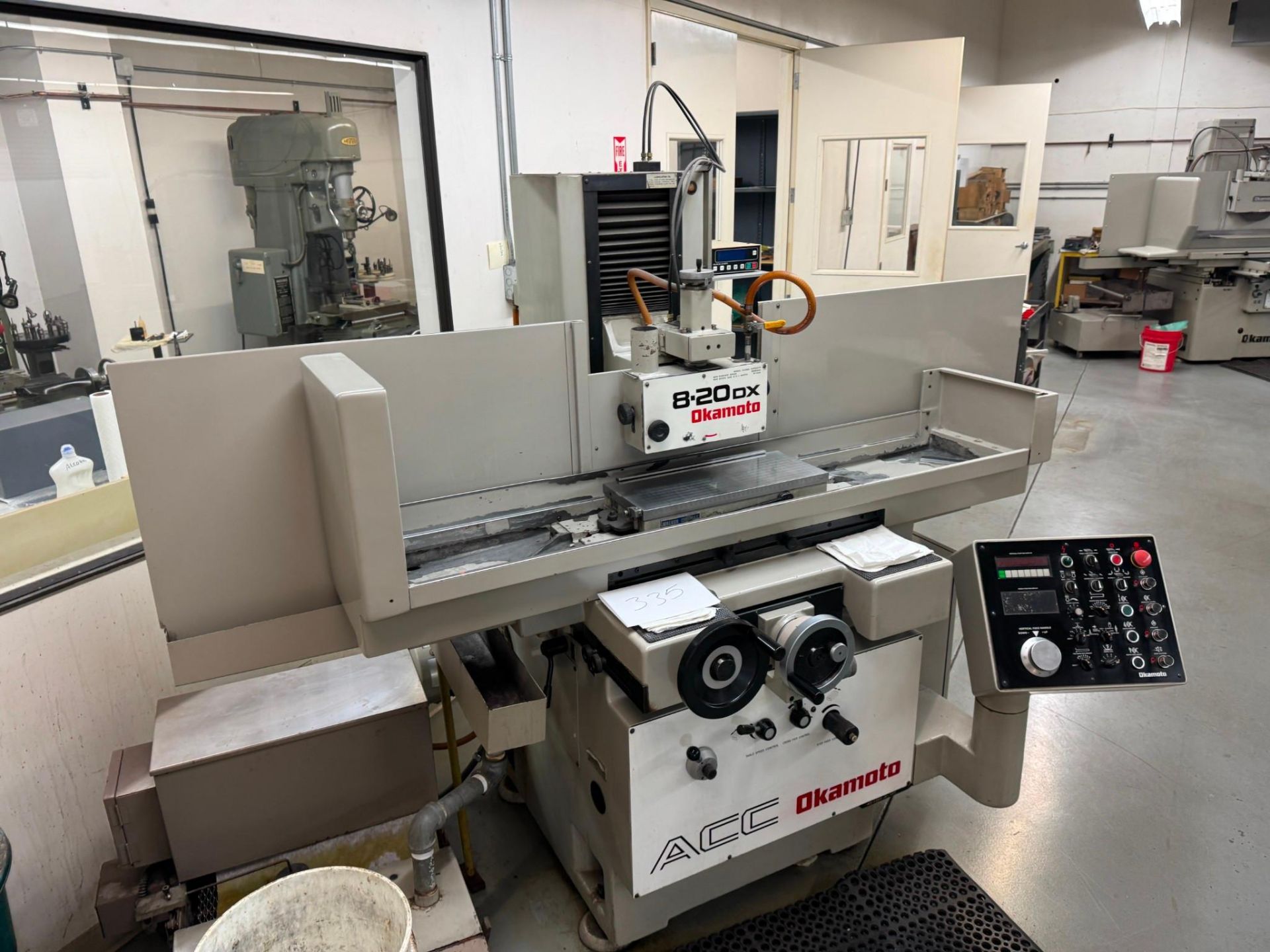 OKAMOTO ACC 8-20 DX SURFACE GRINDER, 8" X 20" SN: 62376 SPECIFICATIONS ...