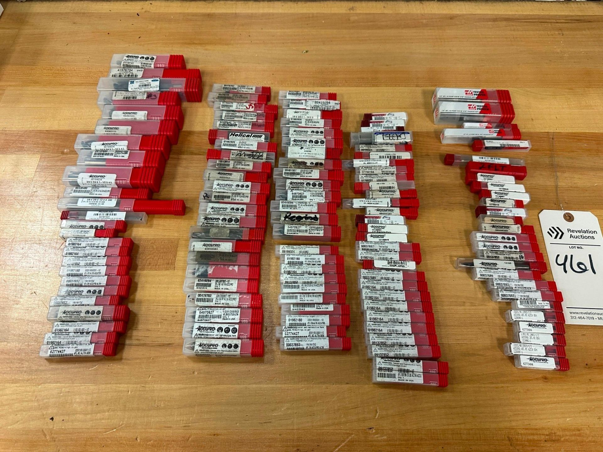 ASSORTMENT OF ACCUPRO HIGH PERFORMANCE END MILLS AND ENGRAVING BLANKS ...