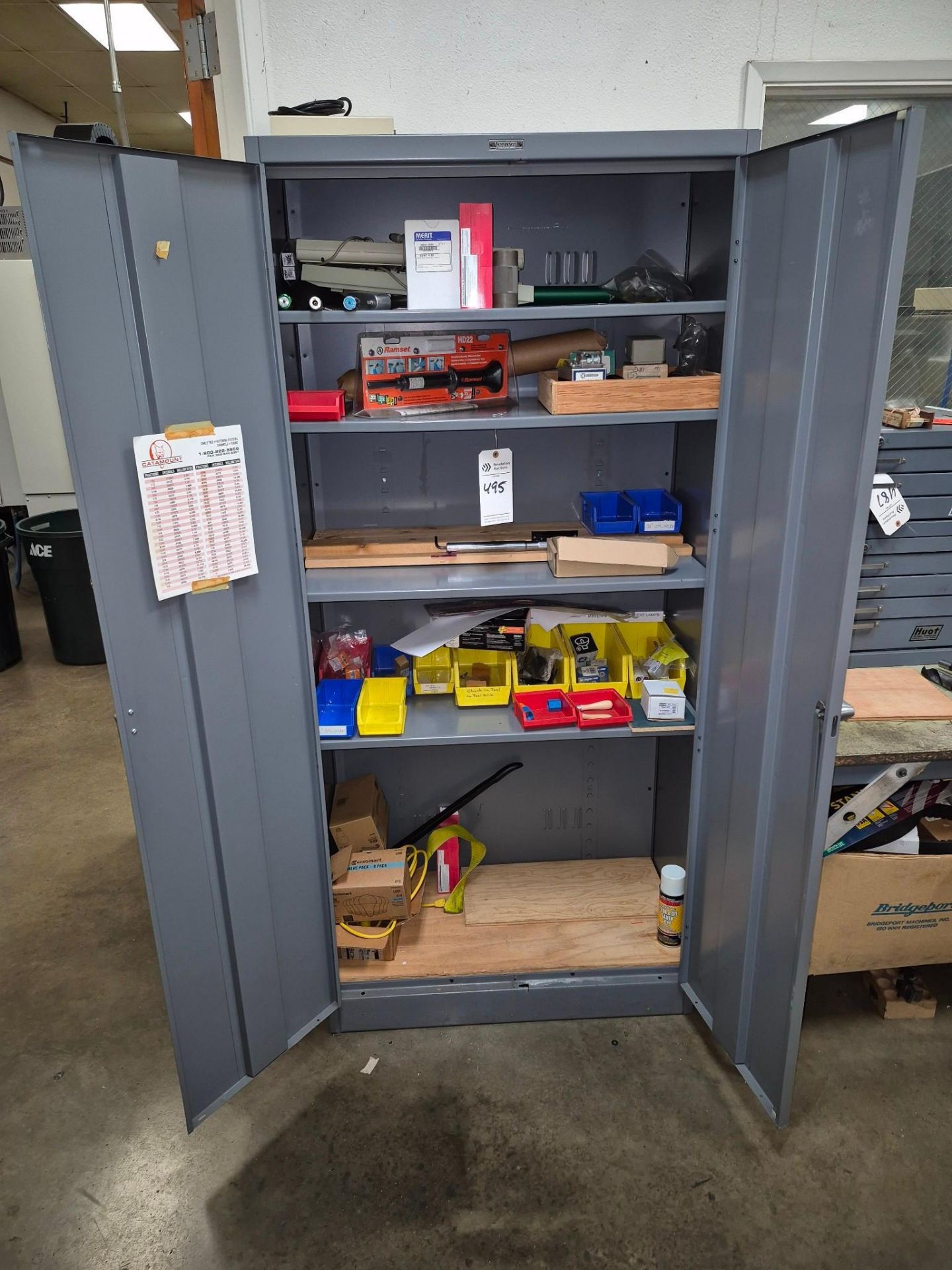 TENNSCO METAL STORAGE CABINET WITH CONTENTS INCLUDED DIMENSIONS 36" X ...