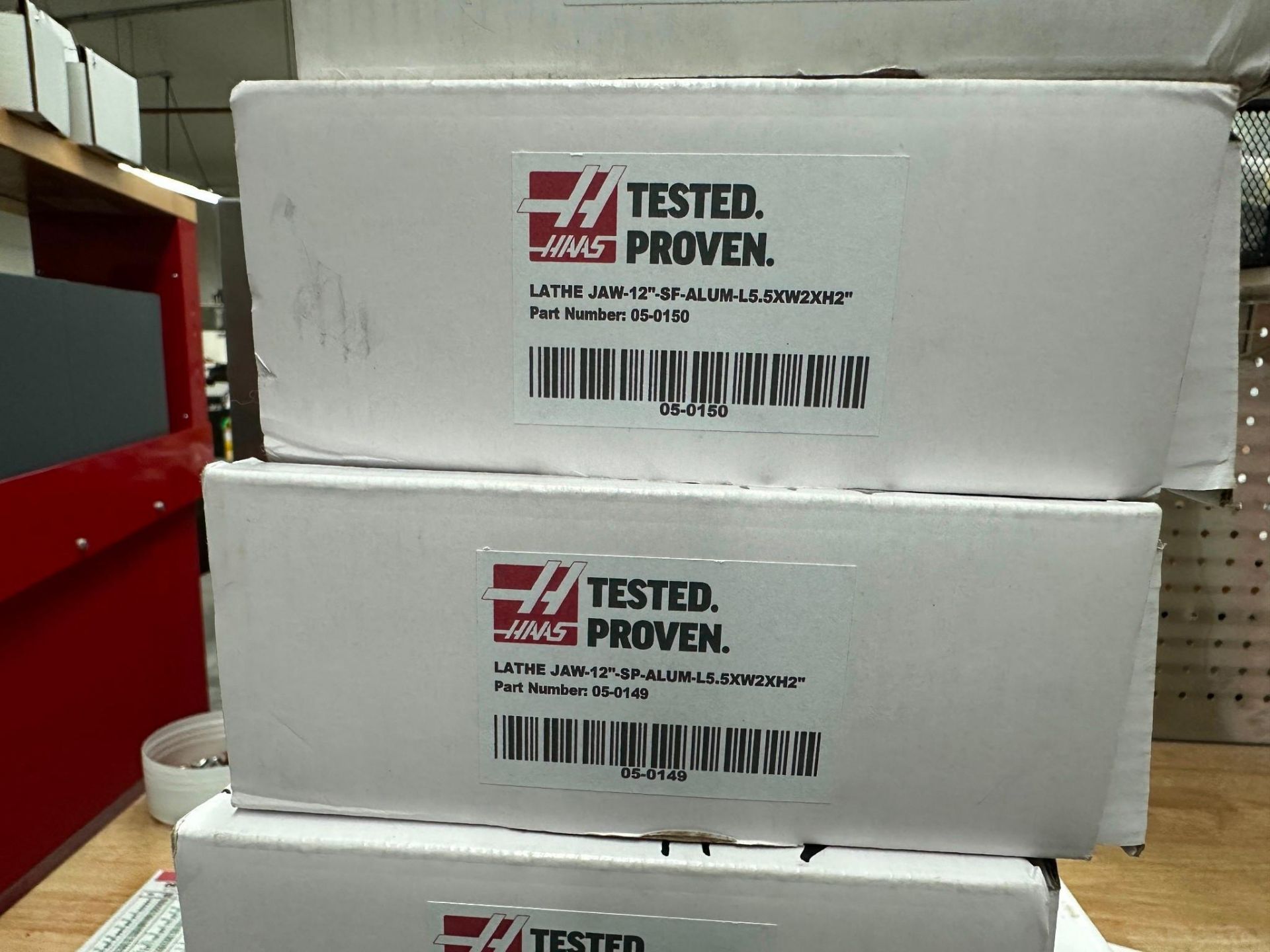 ASSORTED HAAS, 3 JAW, ALUMINUM LATHE CHUCK JAW SETS 2 X LATHE JAW -12 ...
