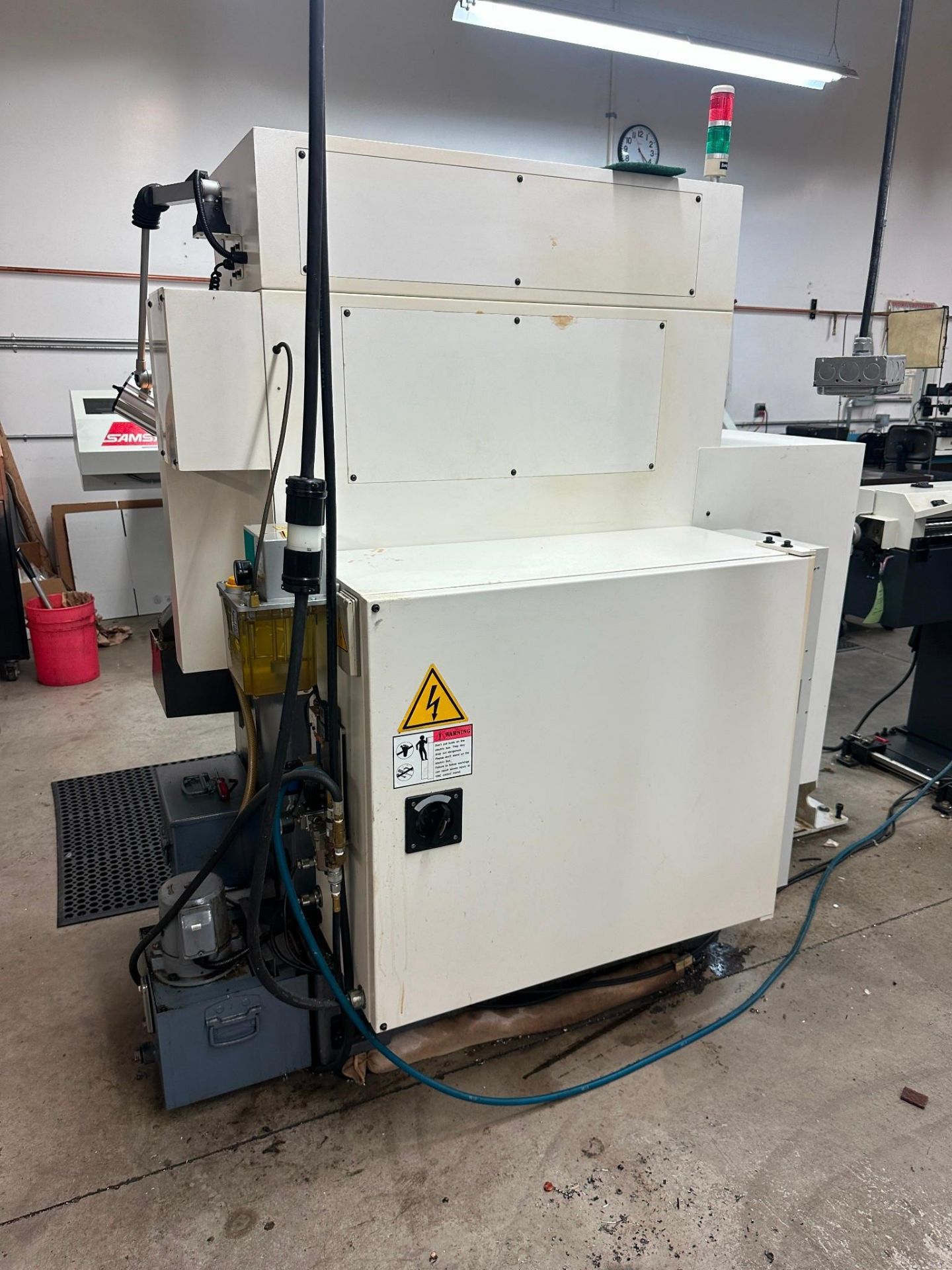 CUBIC GTV-27 CNC GANG TOOL LATHE WITH FEDEK DH-65LS2 BAR FEEDER SN ...