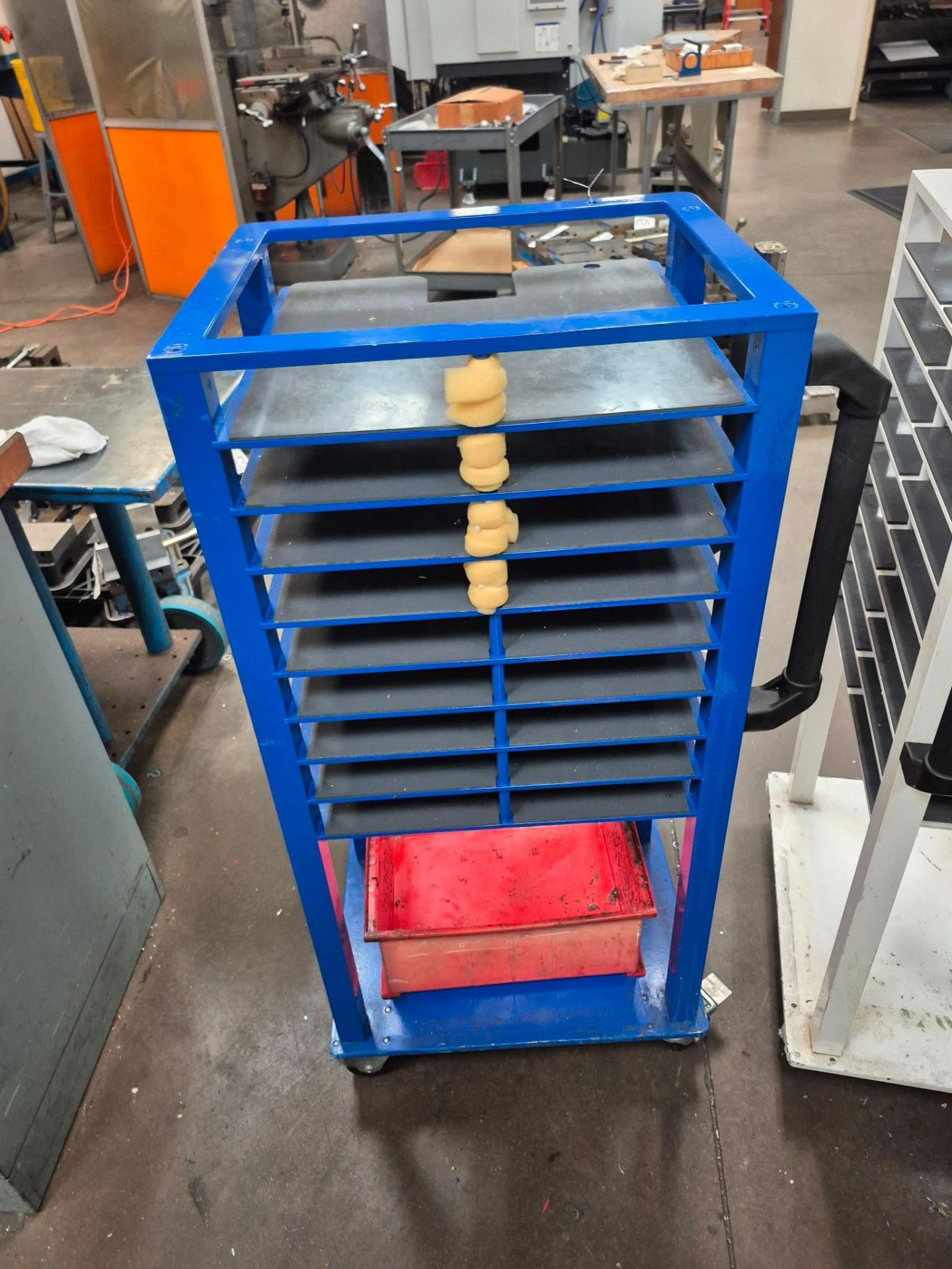 (2) MOBILE TOOL FIXTURE CARTS WITH HANDLES
