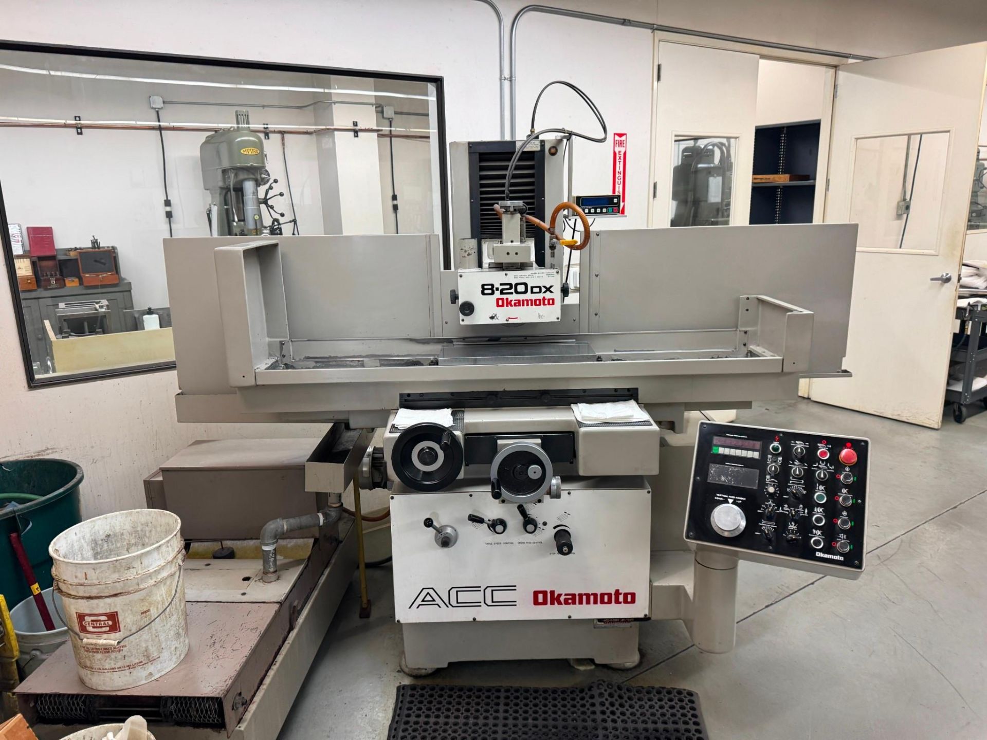 OKAMOTO ACC 8-20 DX SURFACE GRINDER, 8" X 20" SN: 62376 SPECIFICATIONS ...