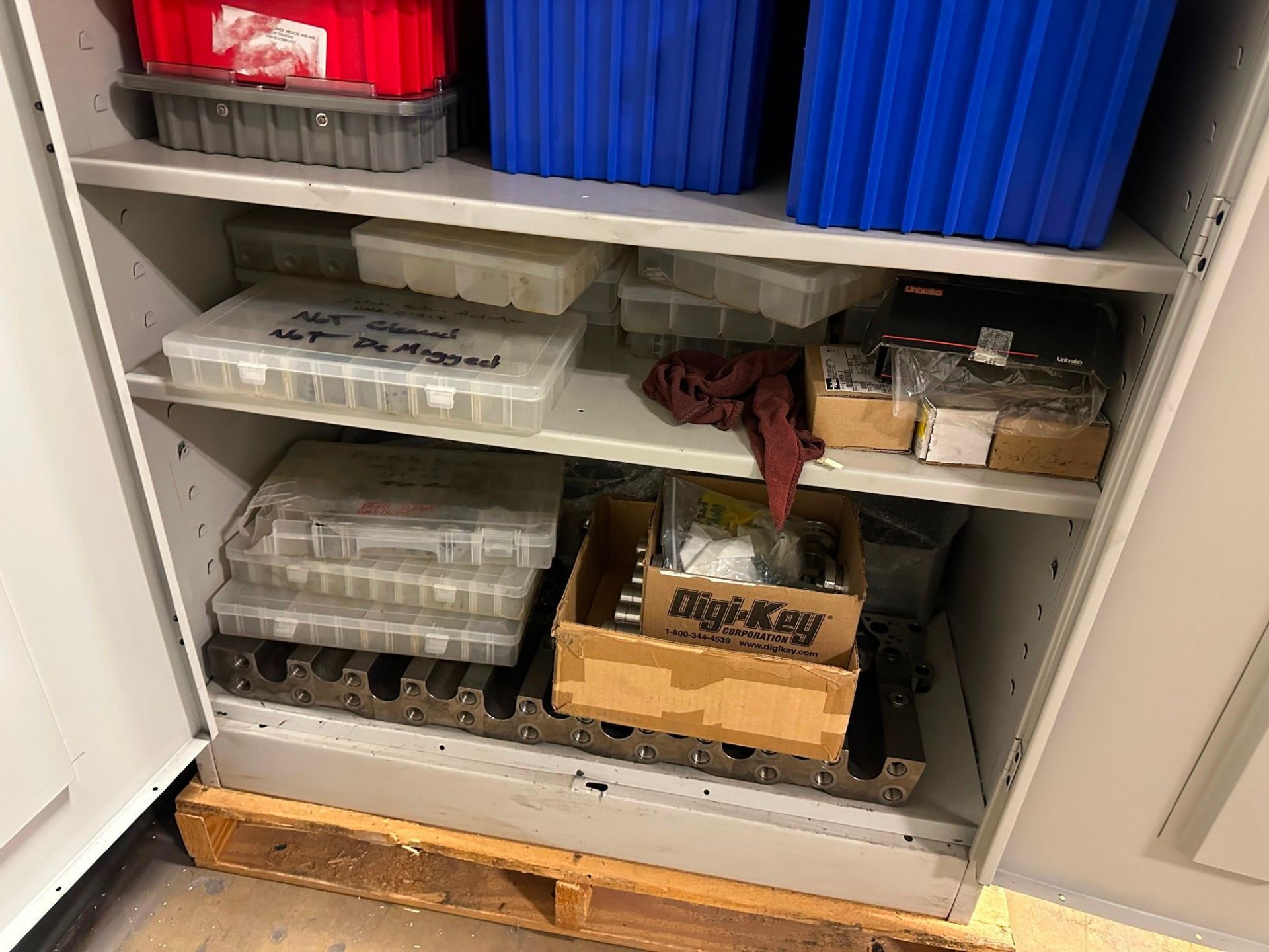 (2) TENNSCO STORAGE CABINETS FULL DIESEL/CATERPILLAR FUEL INJECTION AND ...