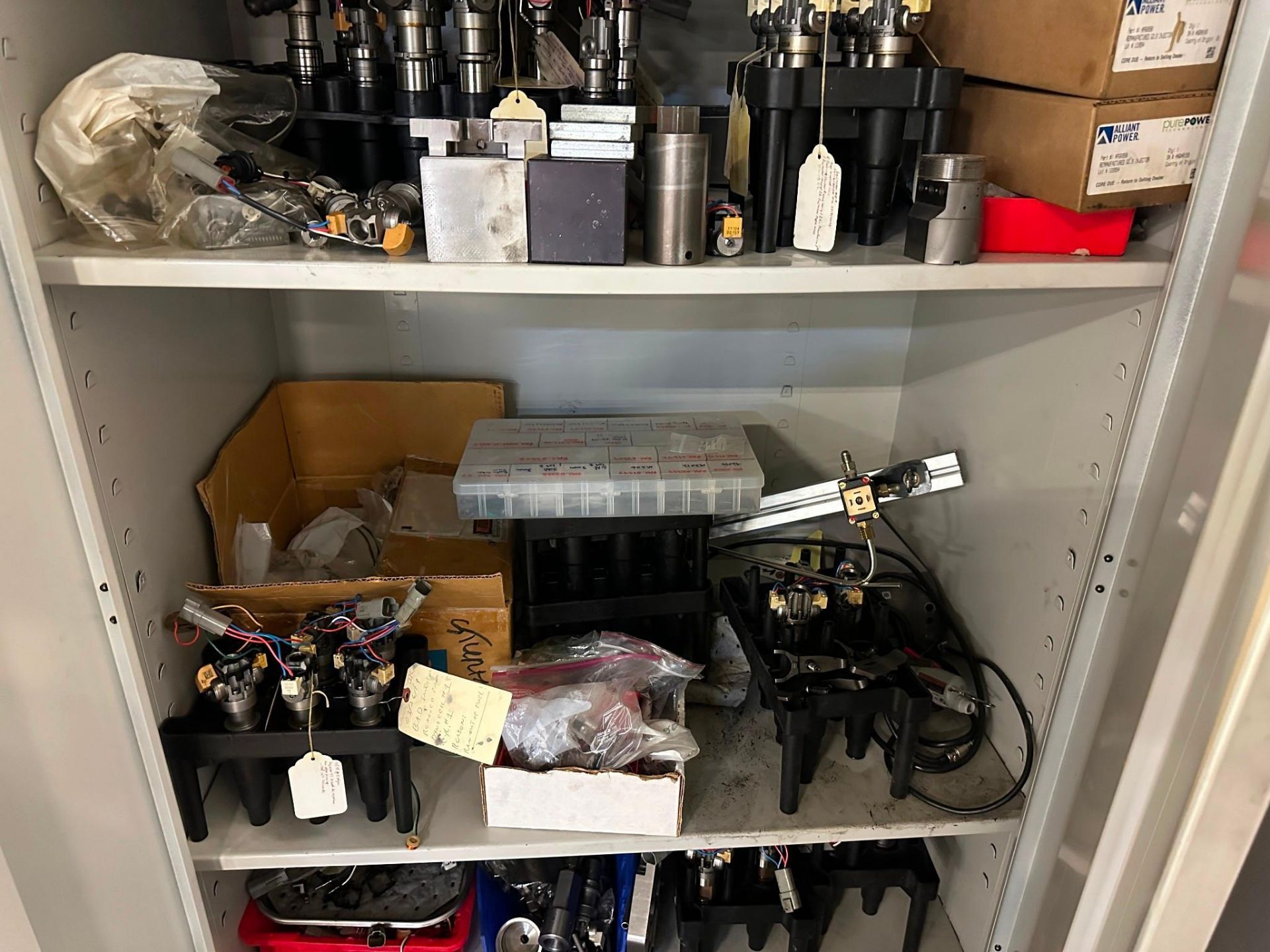 (2) TENNSCO STORAGE CABINETS FULL DIESEL/CATERPILLAR FUEL INJECTION AND ...