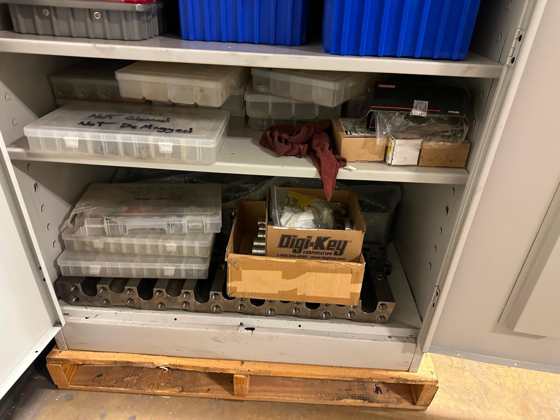(2) TENNSCO STORAGE CABINETS FULL DIESEL/CATERPILLAR FUEL INJECTION AND ...