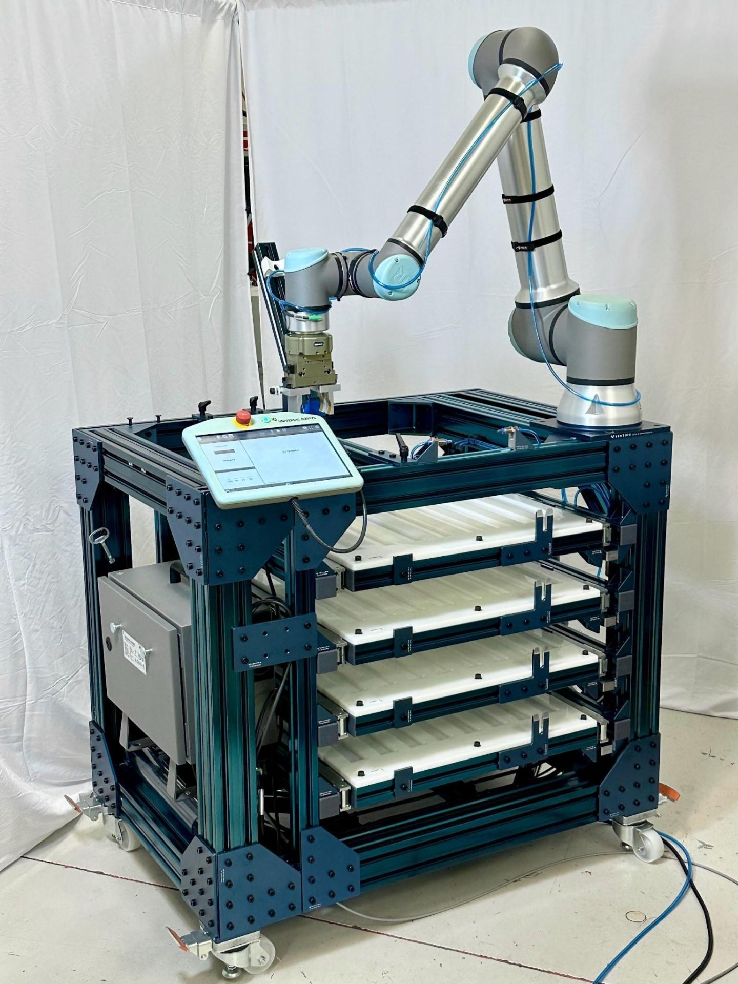 2020 UR10E ROBOT W/ CUSTOM DRAWER-STYLE STAND EXCELLENT CONDITION ONLY ...