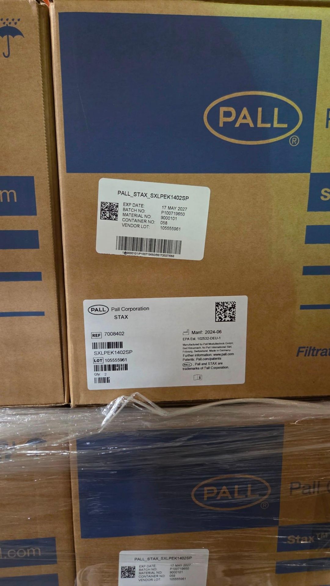PALLETS OF PALL STAX FILTERS