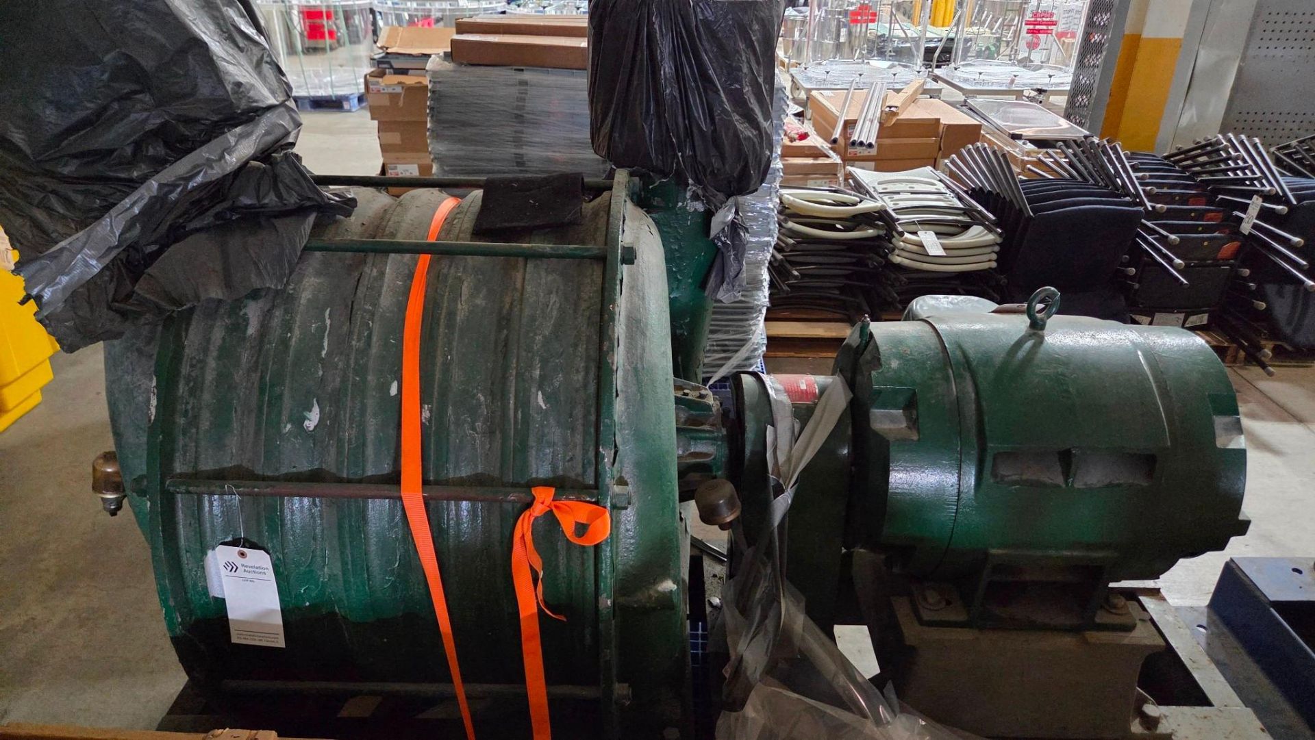 HOFFMAN 38406A CENTRIFUGAL BLOWER W/RELIANCE 100 HORSEPOWER ELECTRIC ...